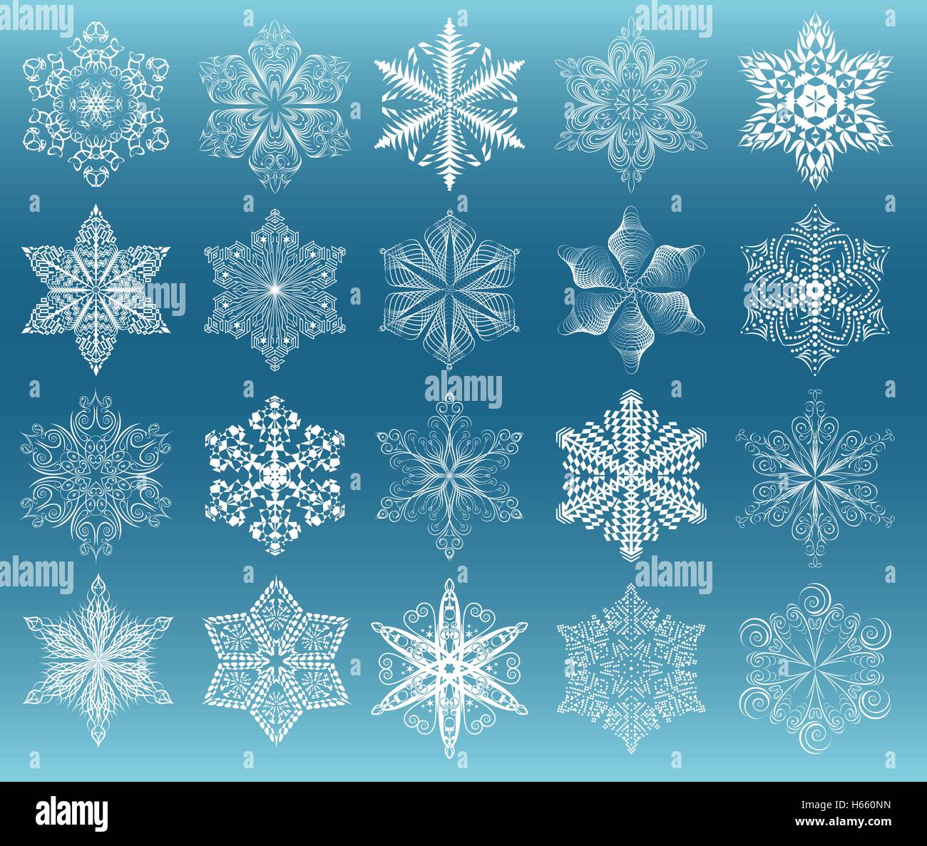 Snowflake white set Stock Vector Image & Art - Alamy