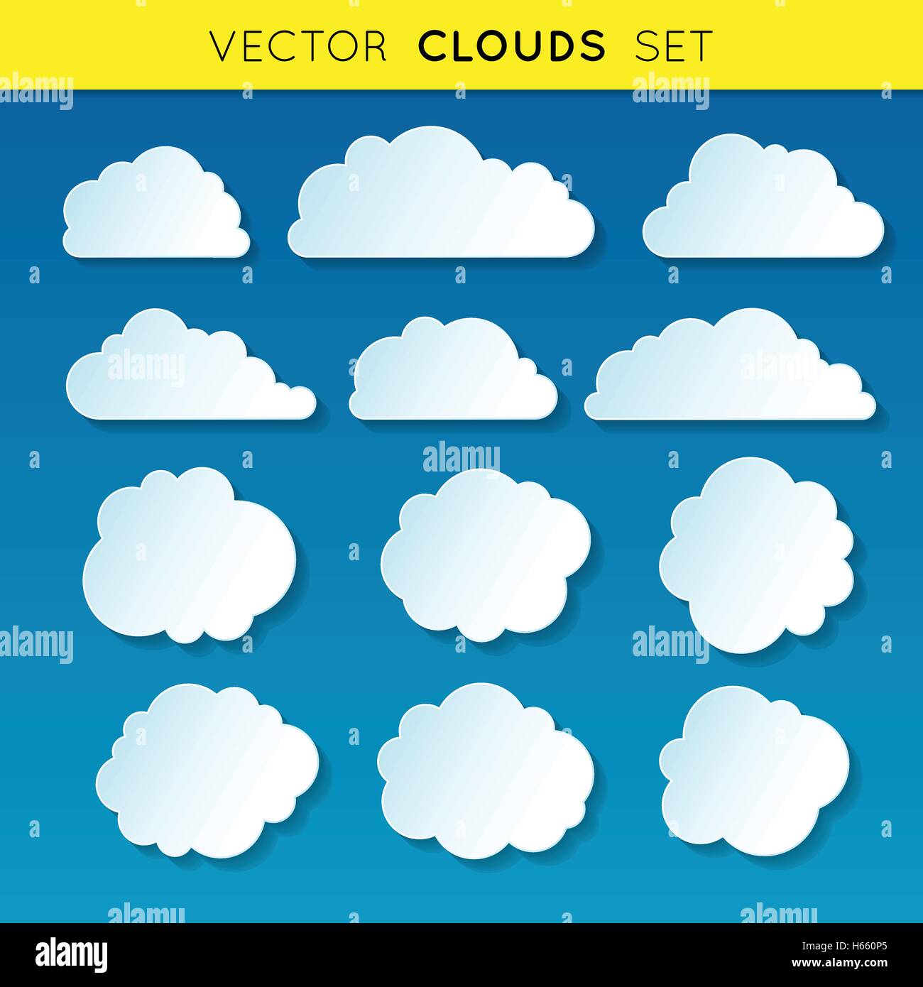 Vector clouds set 1 Stock Vector Image & Art - Alamy