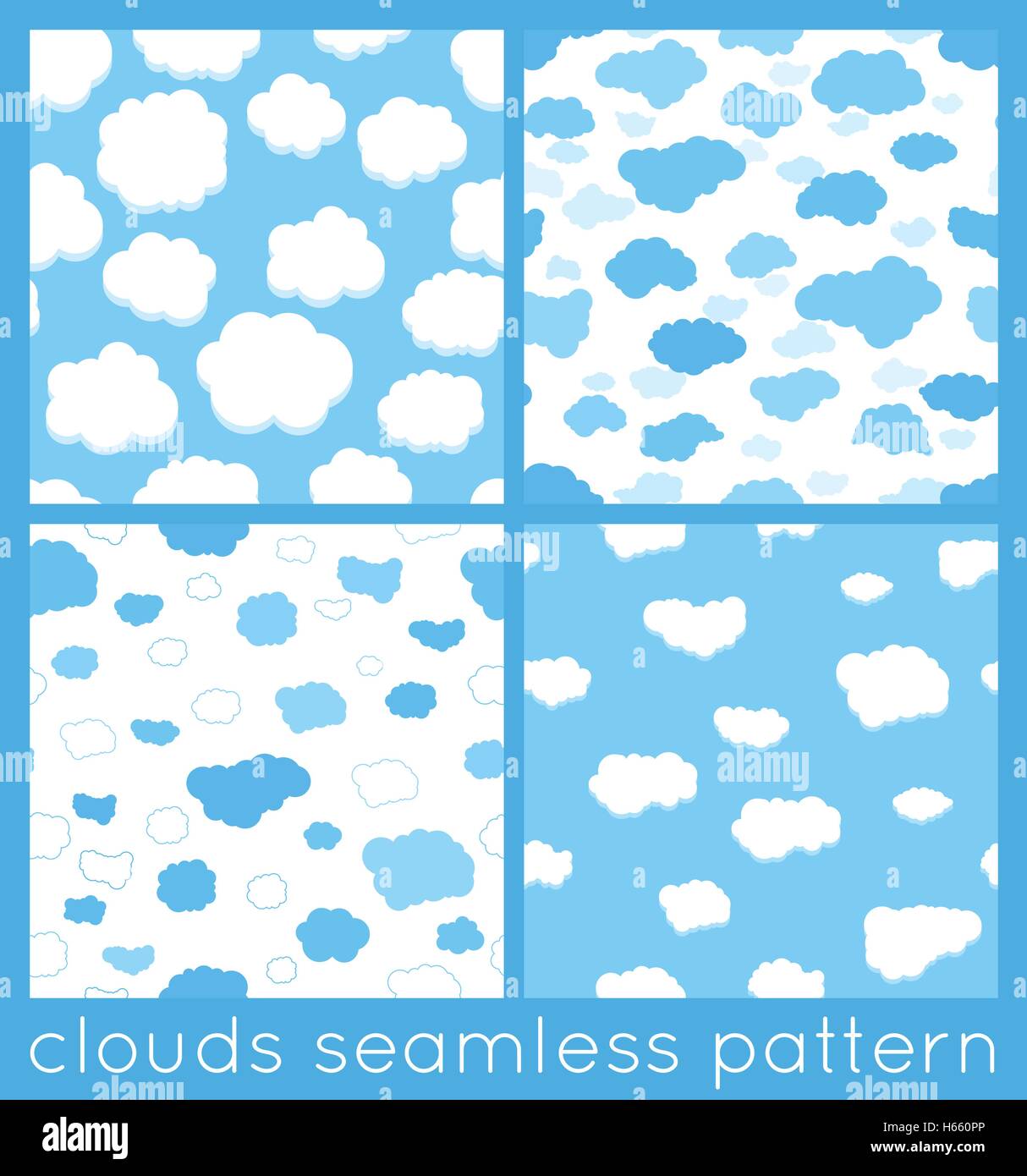 Clouds seamless pattern set Stock Vector Image & Art - Alamy