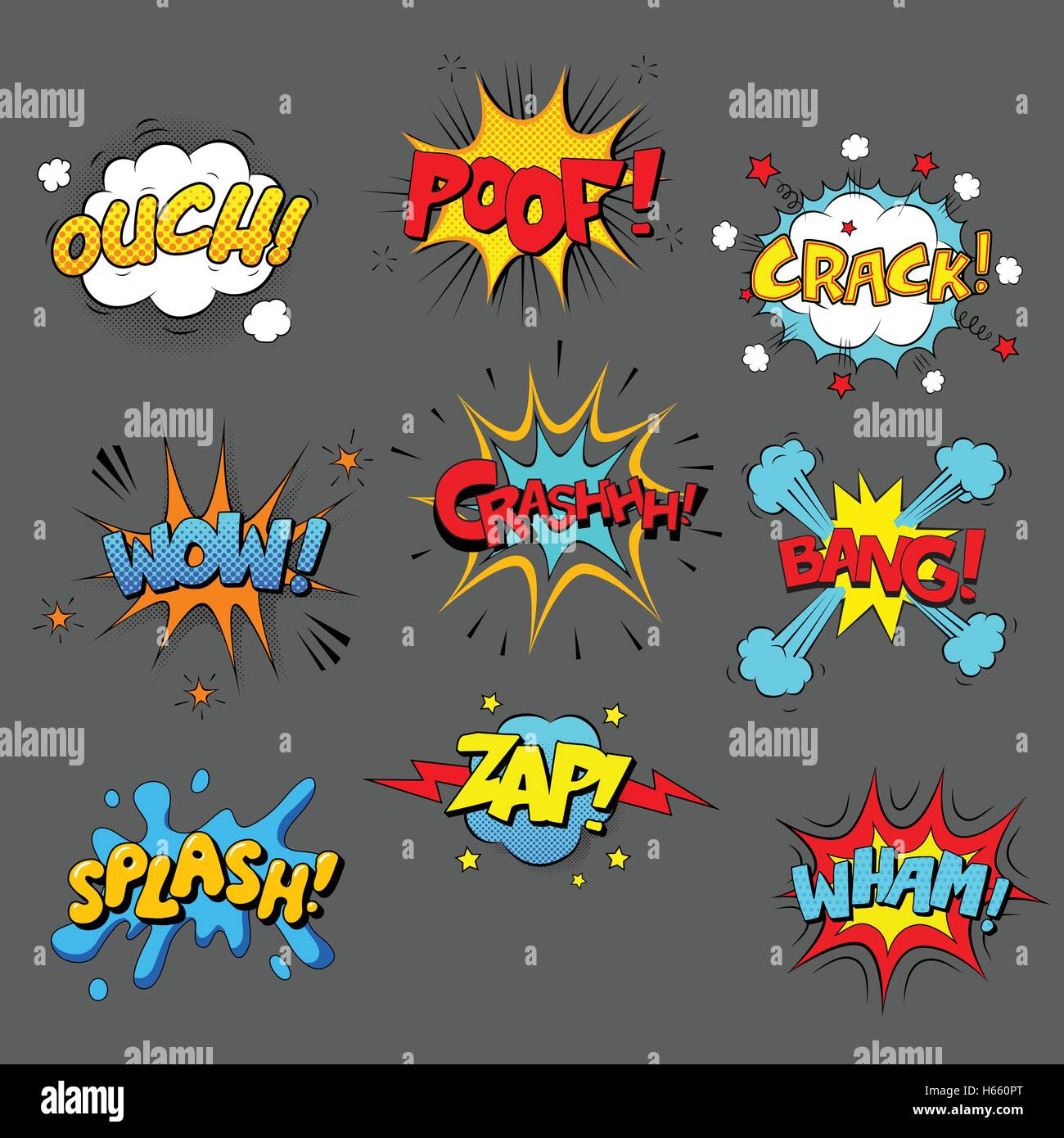 Comic sound effect set Stock Vector Image & Art - Alamy