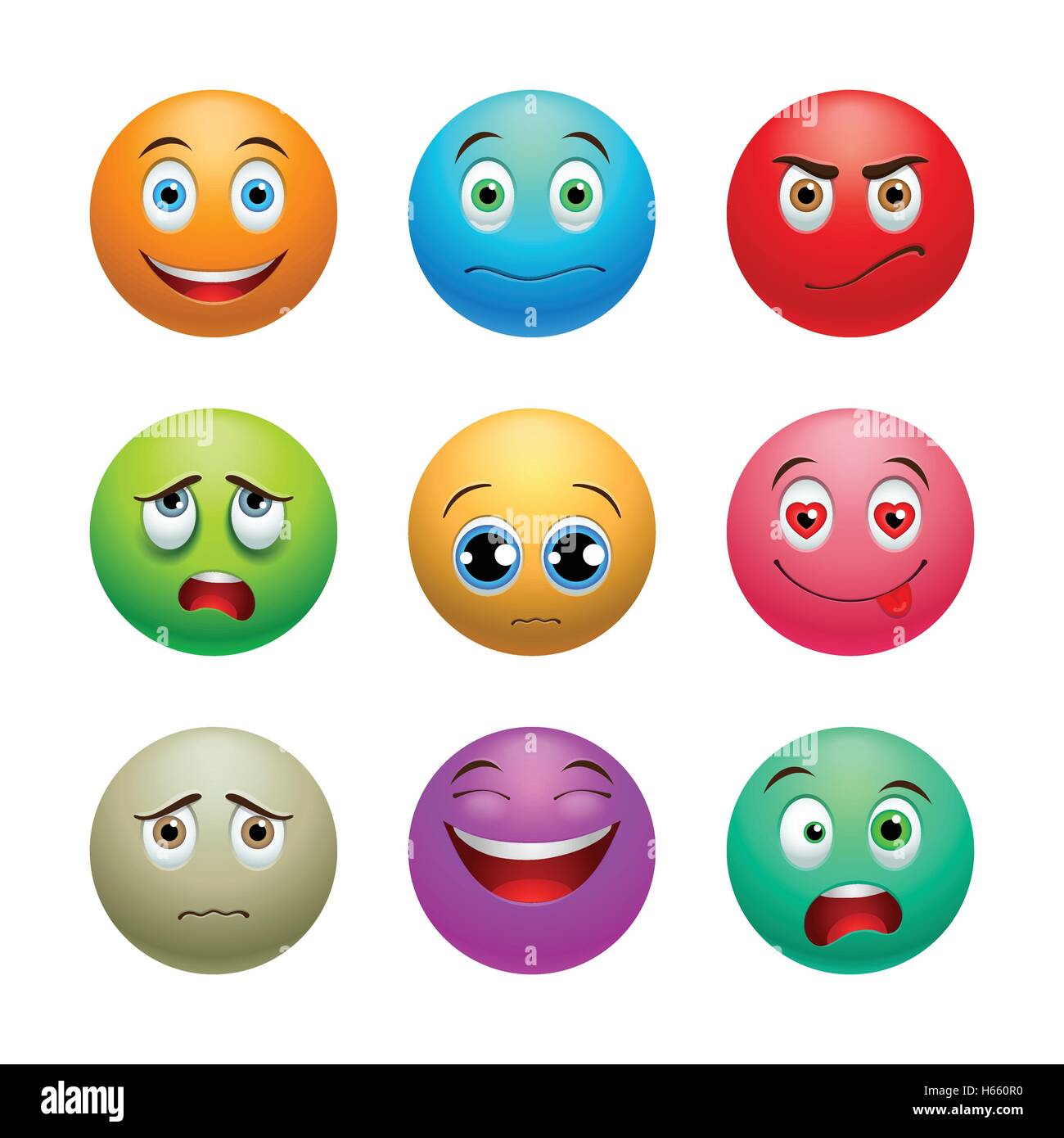 Smiley balls Stock Vector Images - Alamy