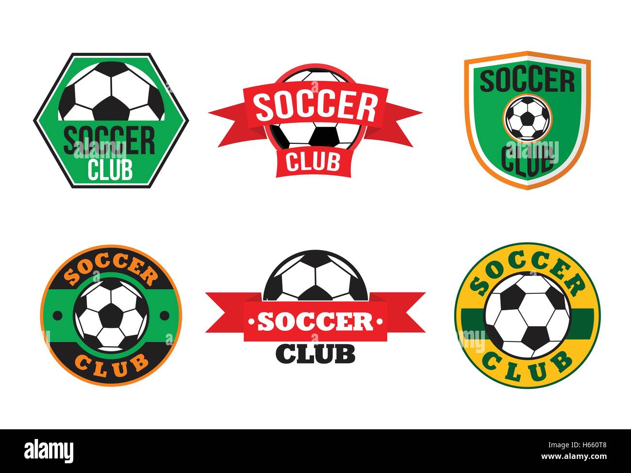 Soccer club logos set Stock Vector Image & Art - Alamy
