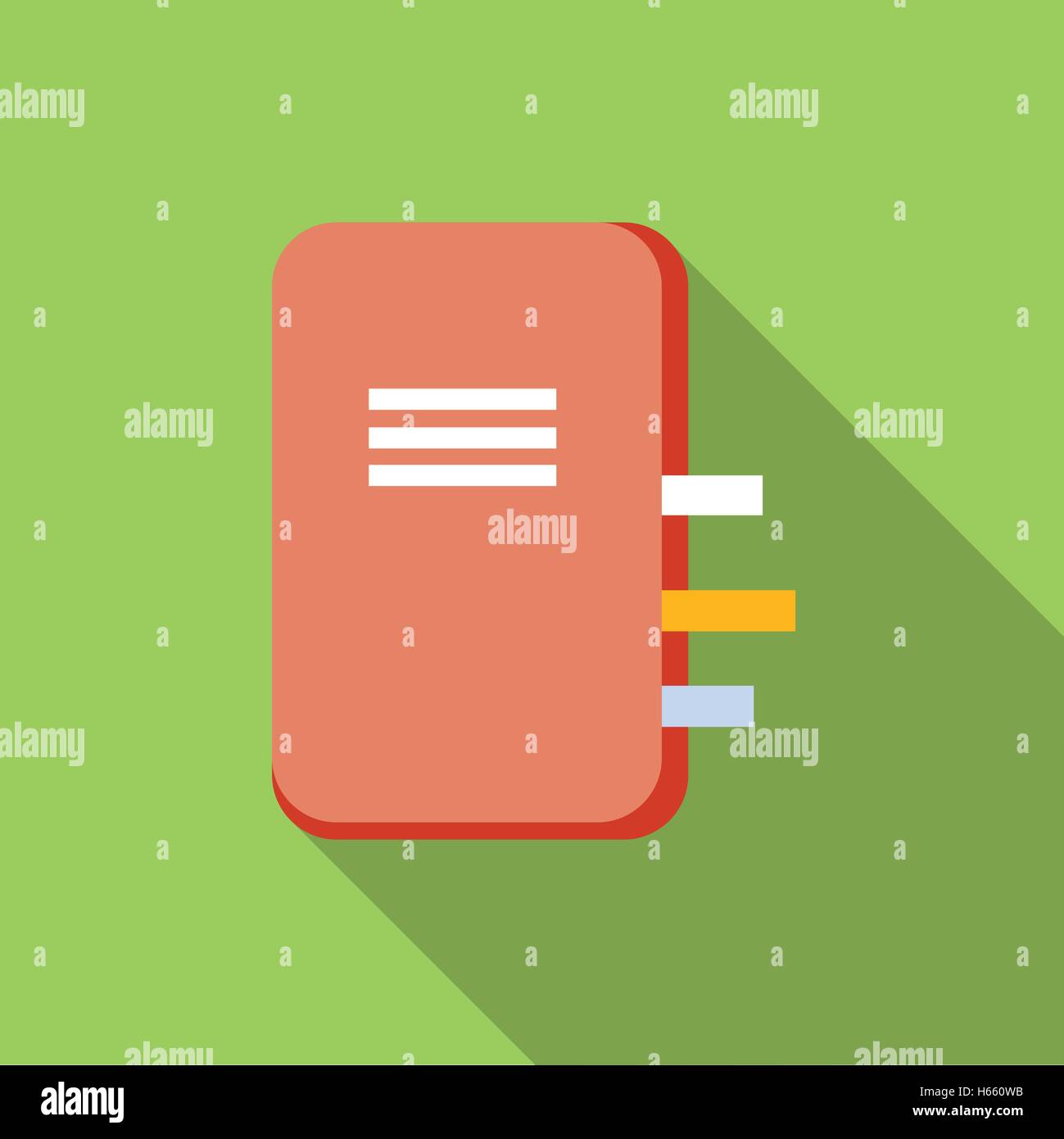 Notebook flat icon Stock Vector Image & Art - Alamy