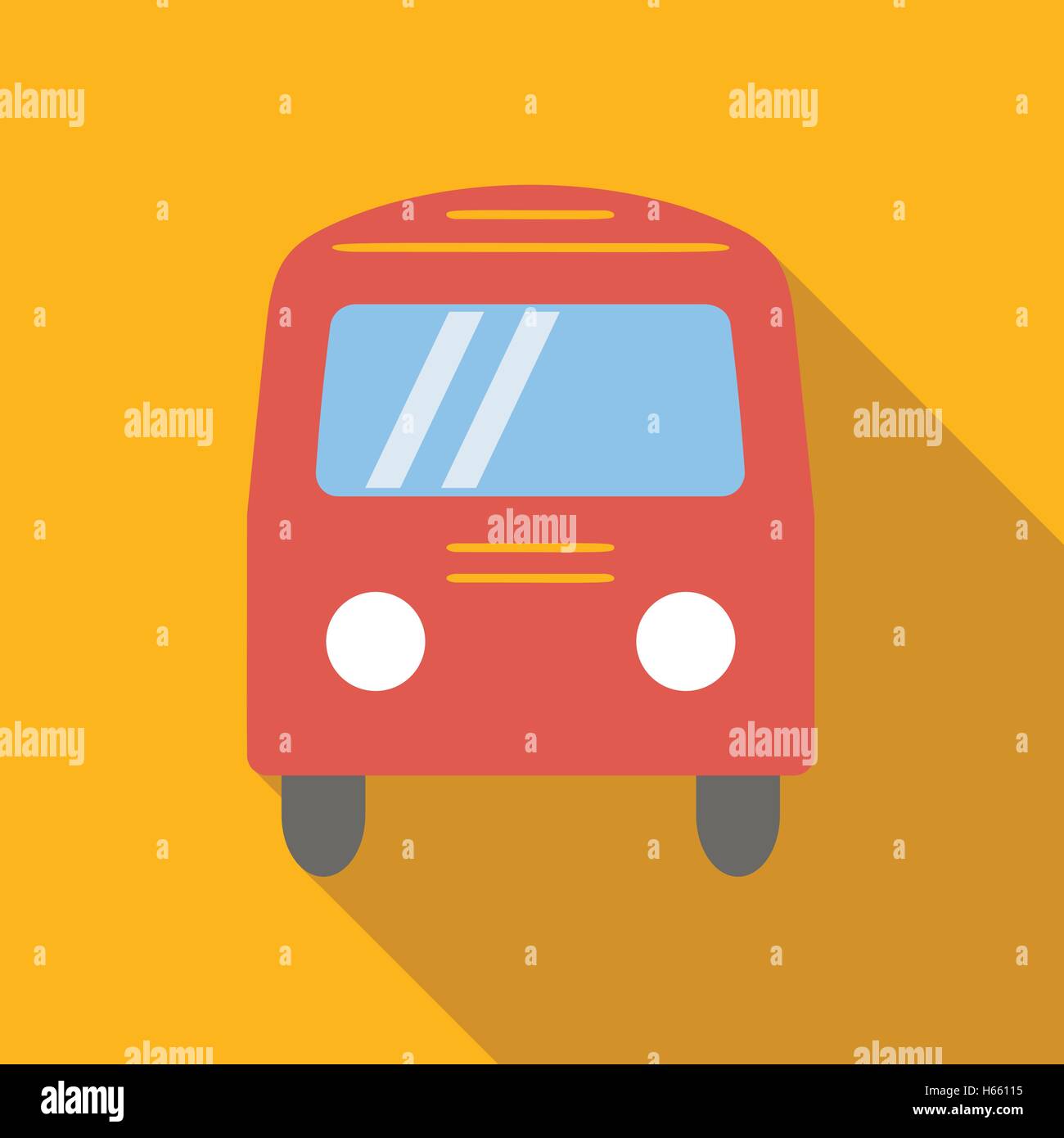 Bus colored flat icon Stock Vector Image & Art - Alamy