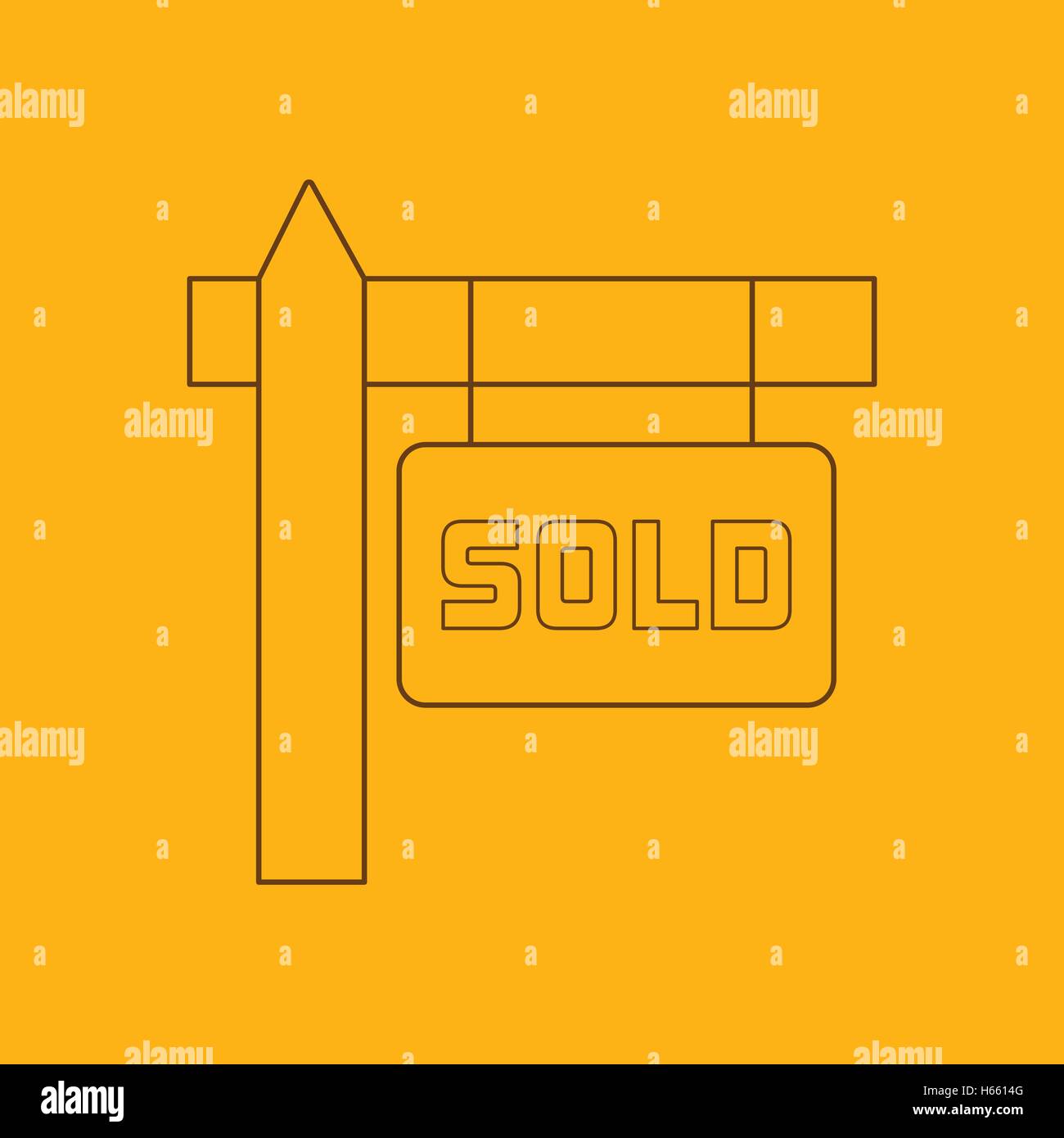 Sold plate Stock Vector Images - Alamy