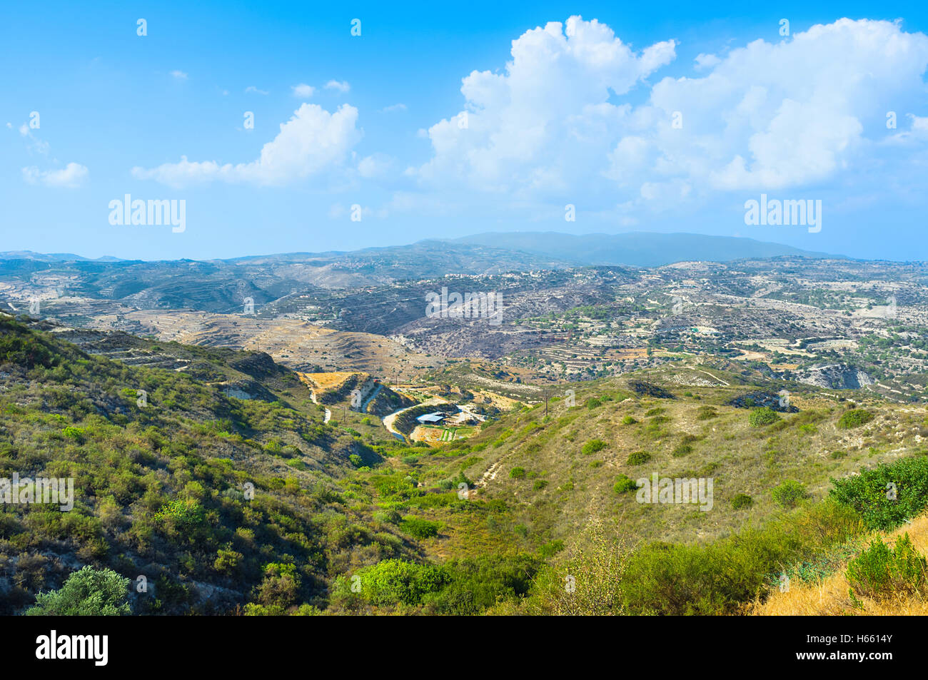 The landscape of the mountain region of Cyprus Stock Photo - Alamy