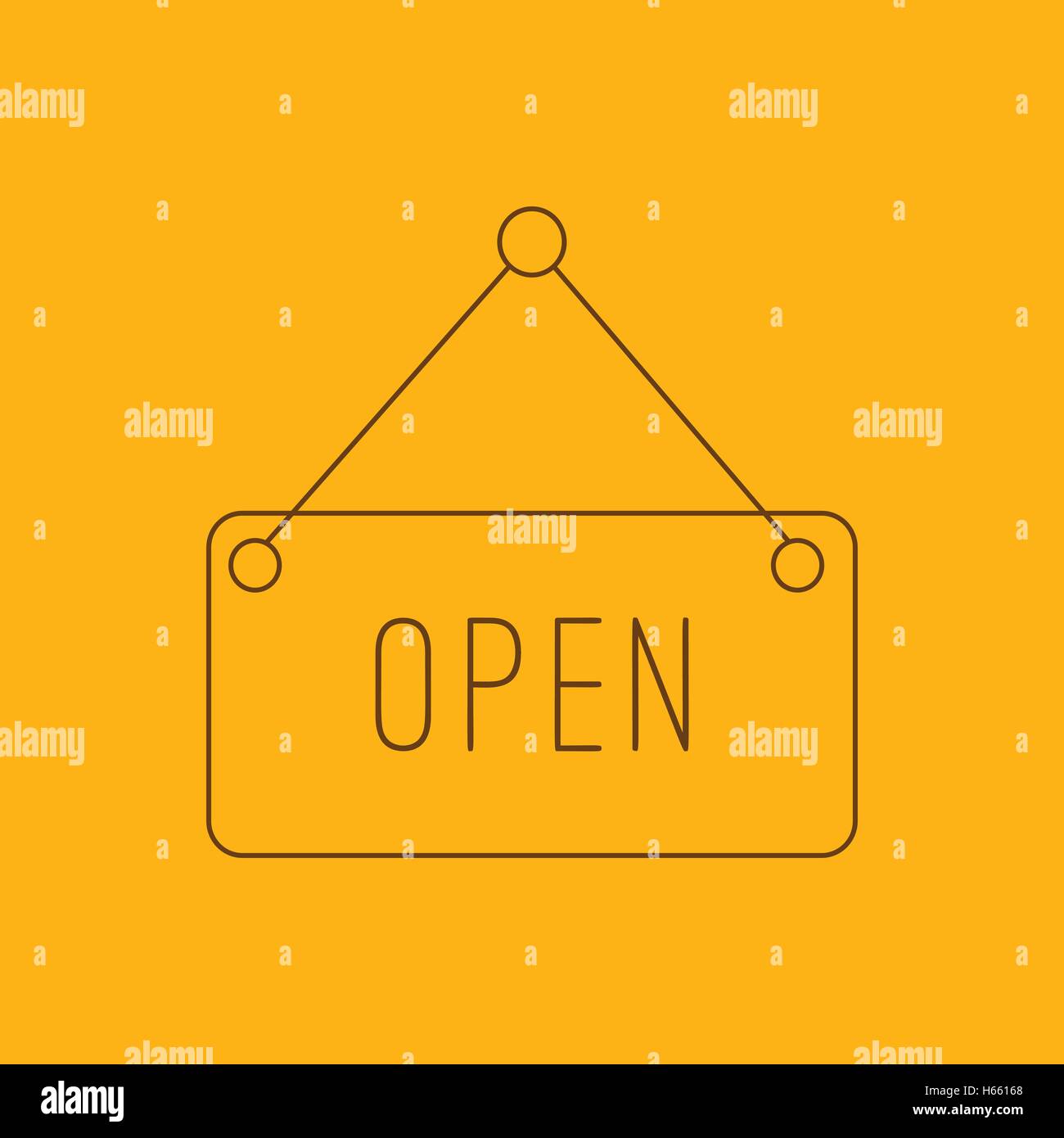 Open hanging sign line hi-res stock photography and images - Alamy