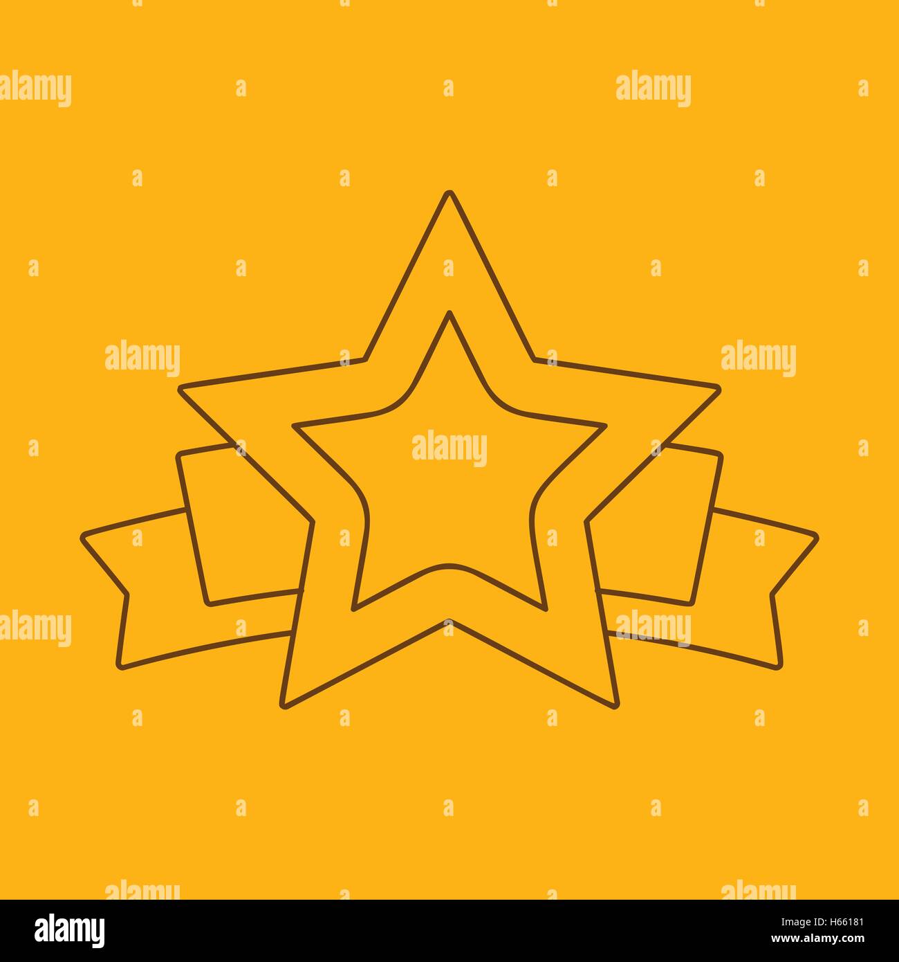 Star banner line icon Stock Vector Image & Art - Alamy