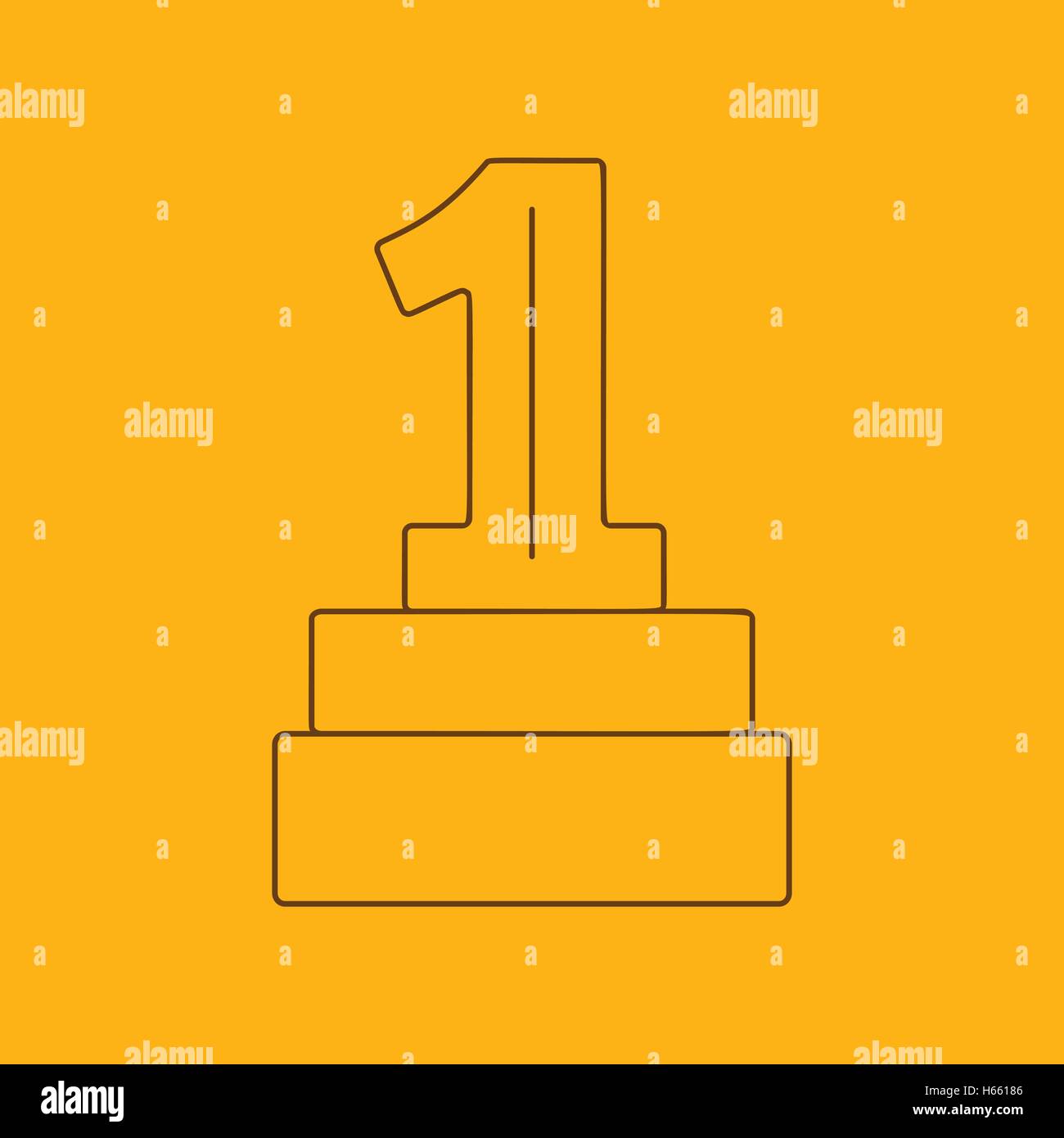 1st place award line icon Stock Vector Image & Art - Alamy