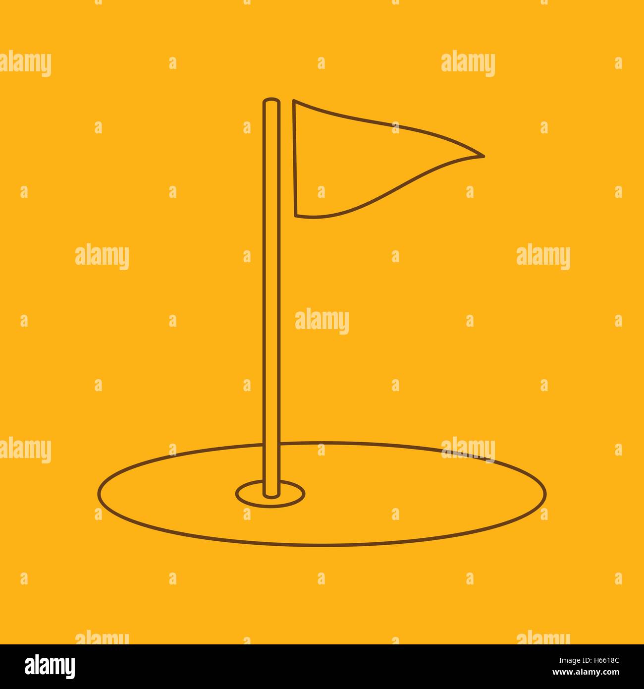 Golf field line icon Stock Vector Image & Art - Alamy