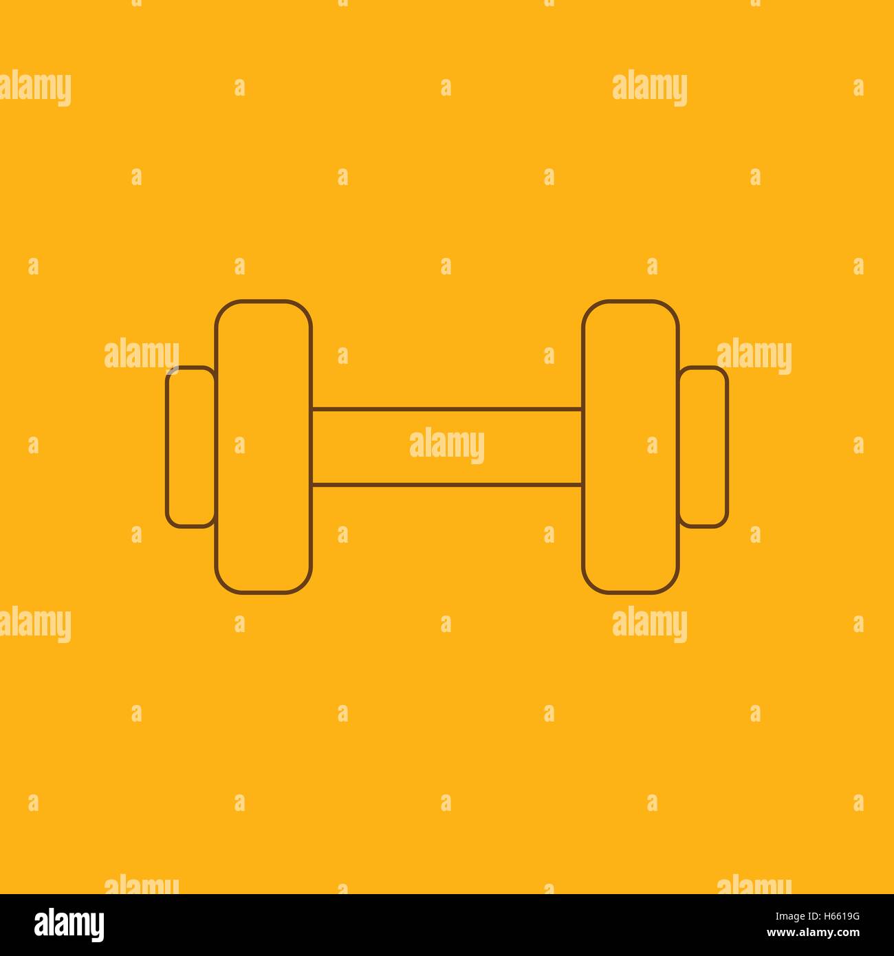Dumbbell line icon Stock Vector Image & Art - Alamy