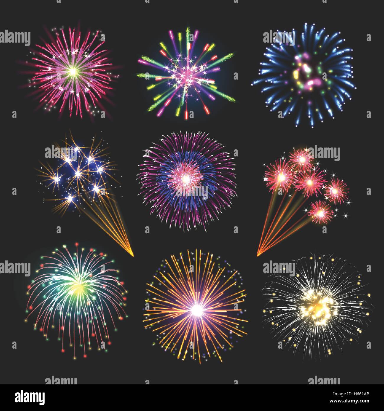Flashing fireworks Stock Vector Images - Alamy