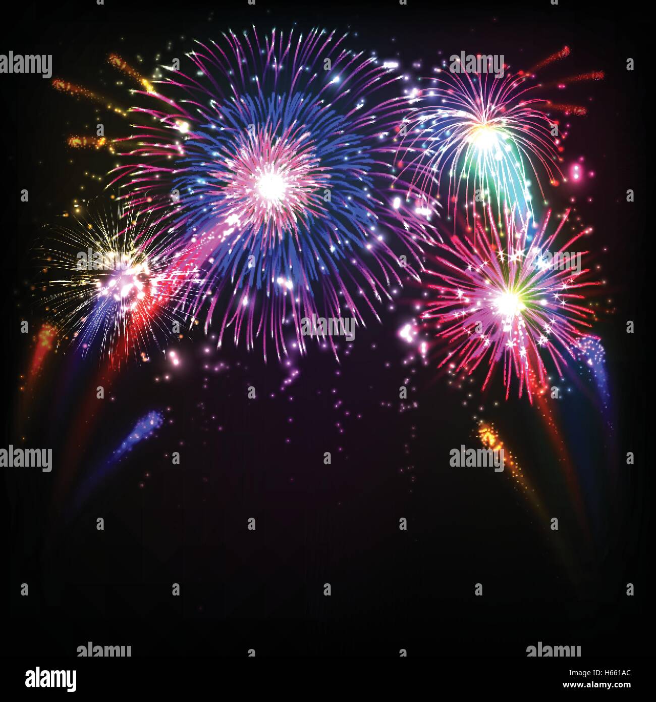 Aerial fireworks show Stock Vector Images - Alamy