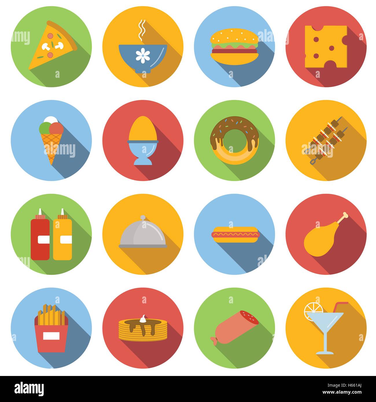Food flat icons Stock Vector Image & Art - Alamy