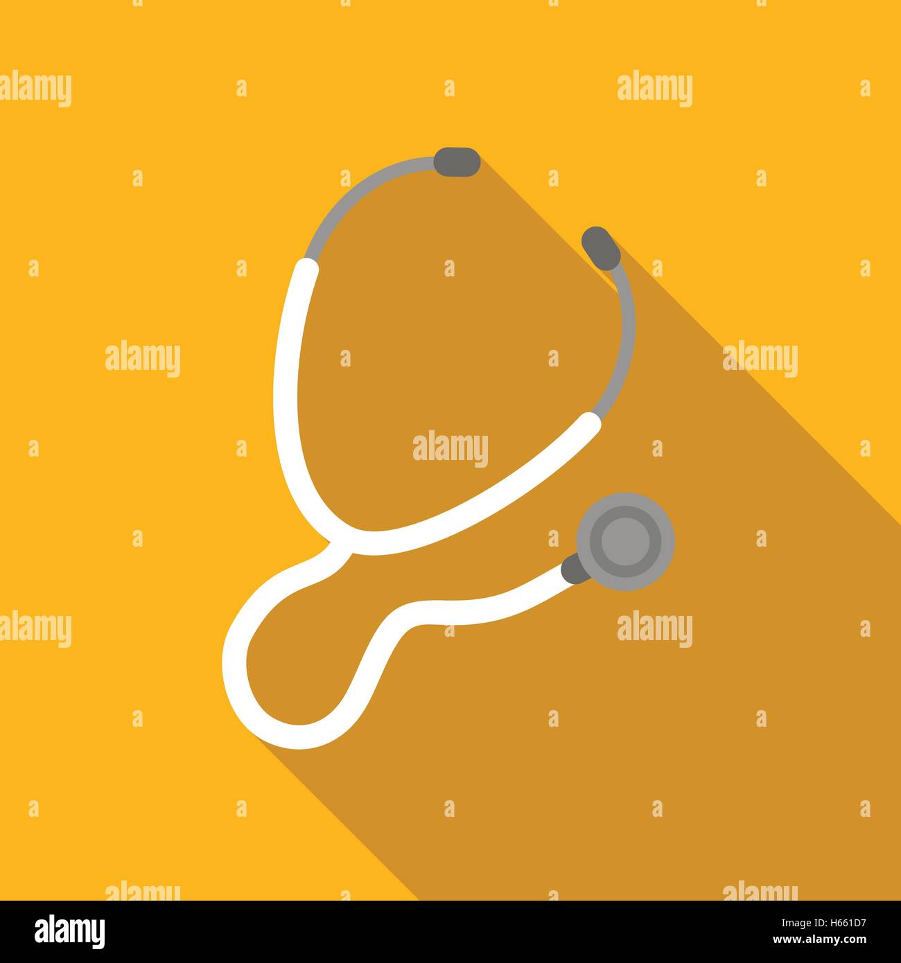 Phonendoscope icon in flat Stock Vector Images - Alamy