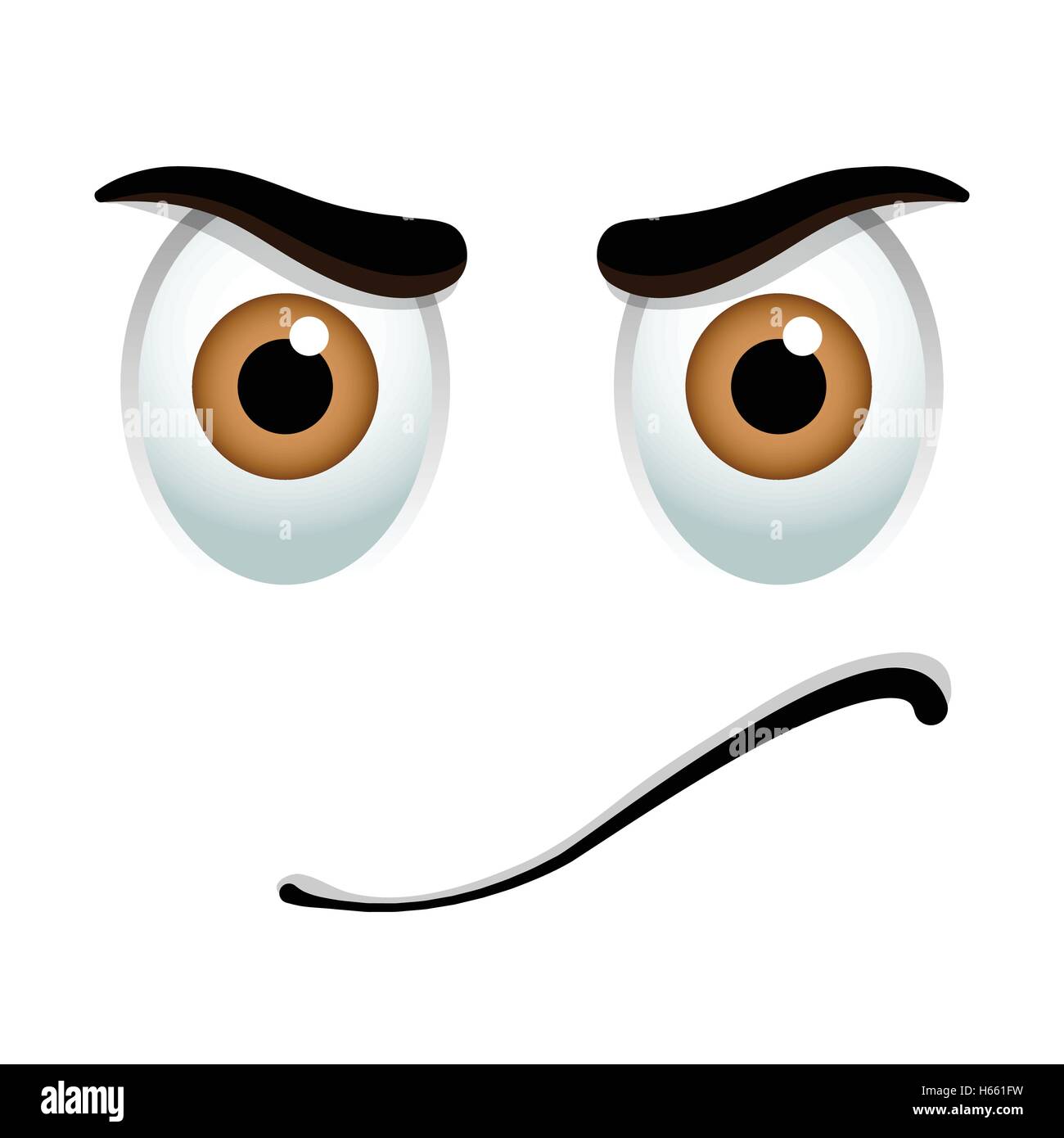 Angry emoticon funny pictogram Cut Out Stock Images & Pictures - Alamy