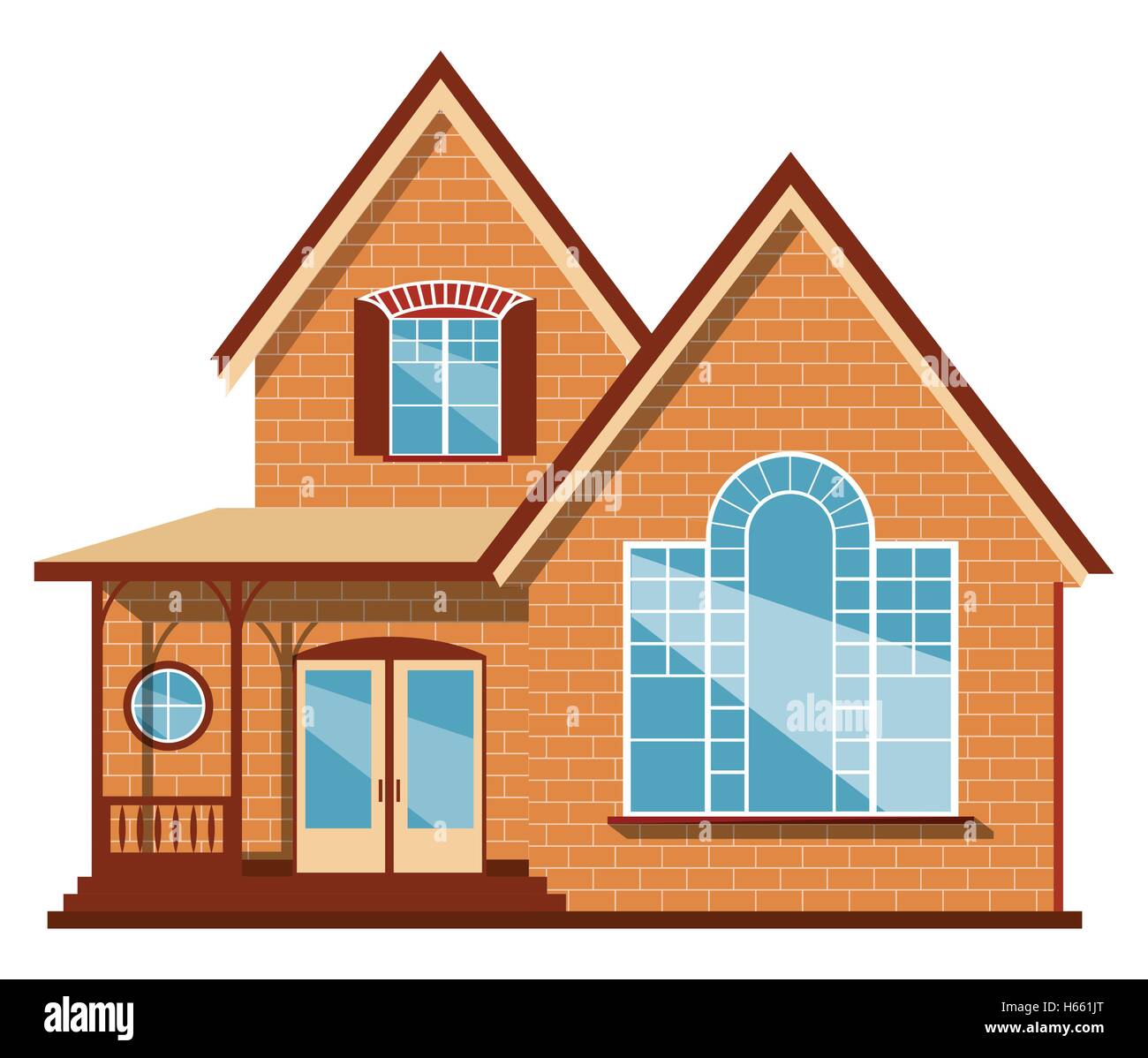 Unique house illustration Stock Vector Image & Art - Alamy