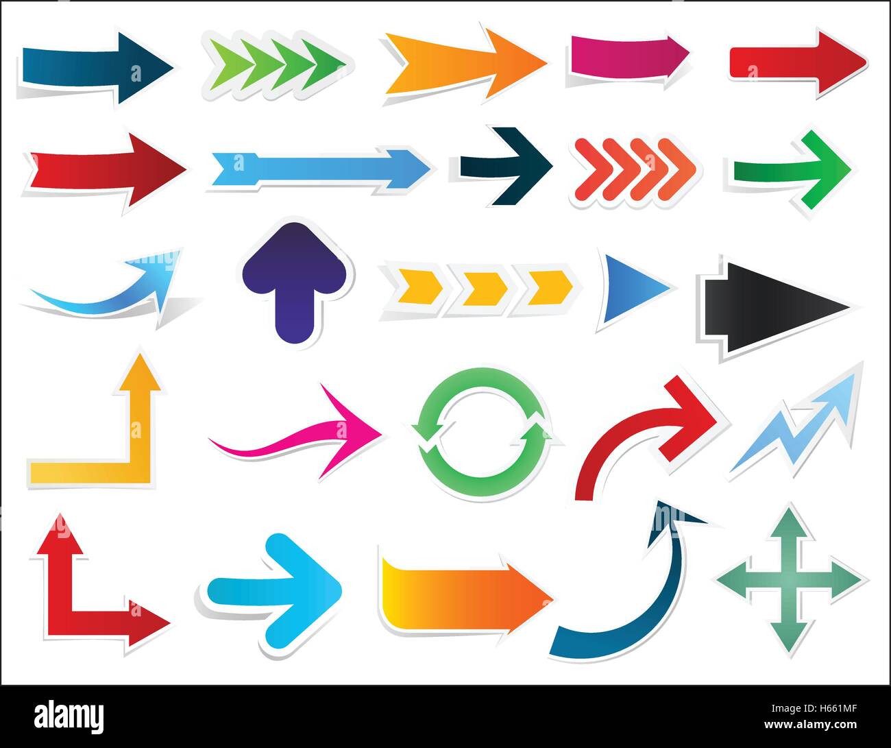 New arrows set Stock Vector Image & Art - Alamy