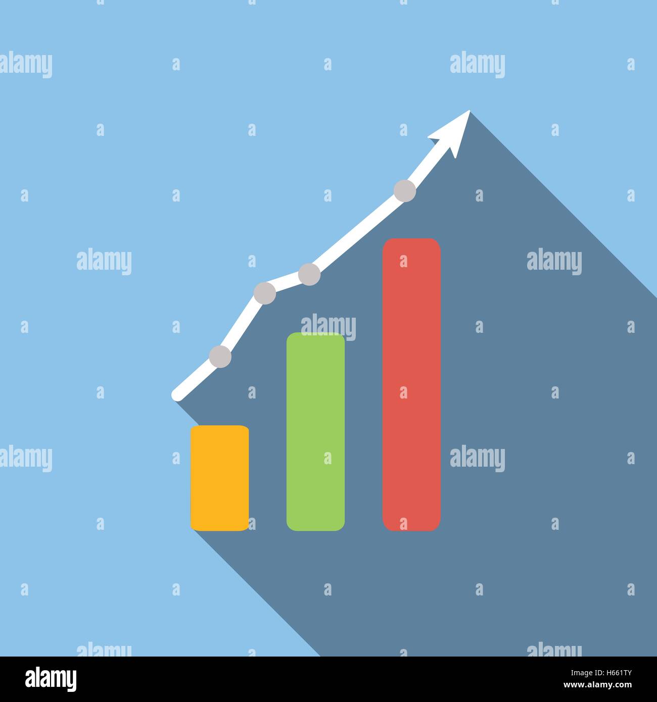 Graph chart flat icon Stock Vector Image & Art - Alamy