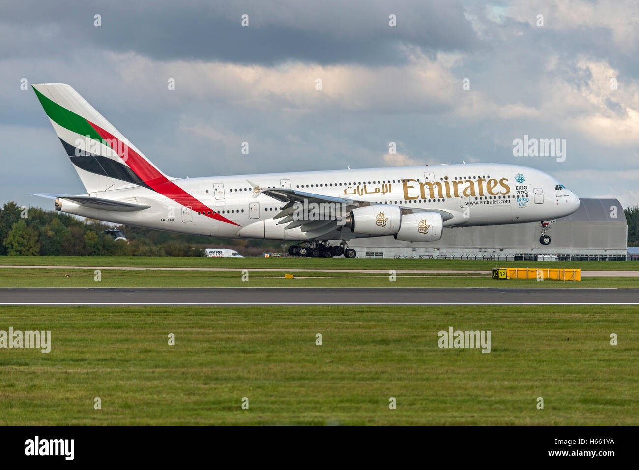A6-EEB Emirates Airbus A380-861 Expo 2020 Dubi UAE Manchester Airport ...