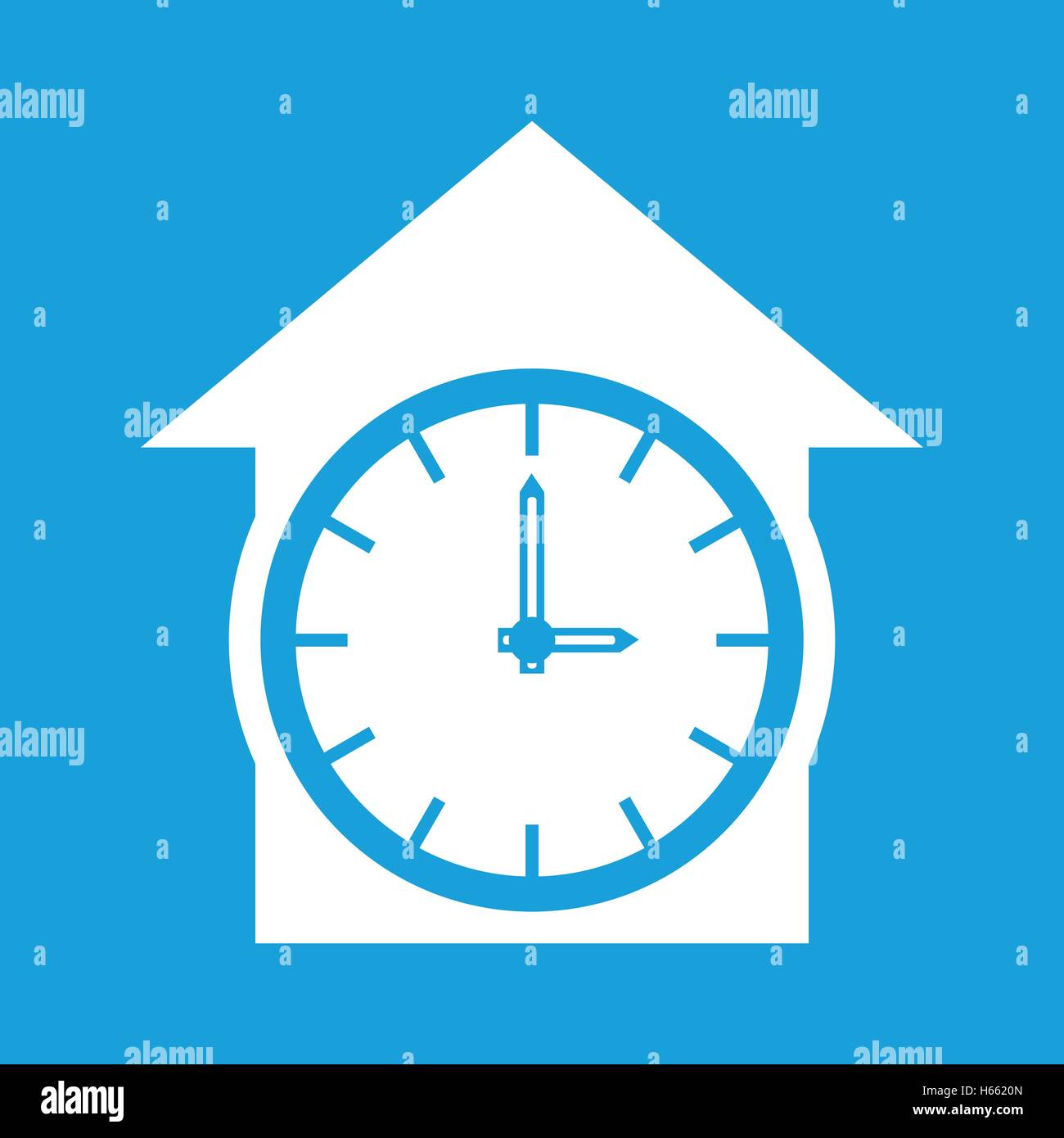 Clock white icon Stock Vector Image & Art - Alamy