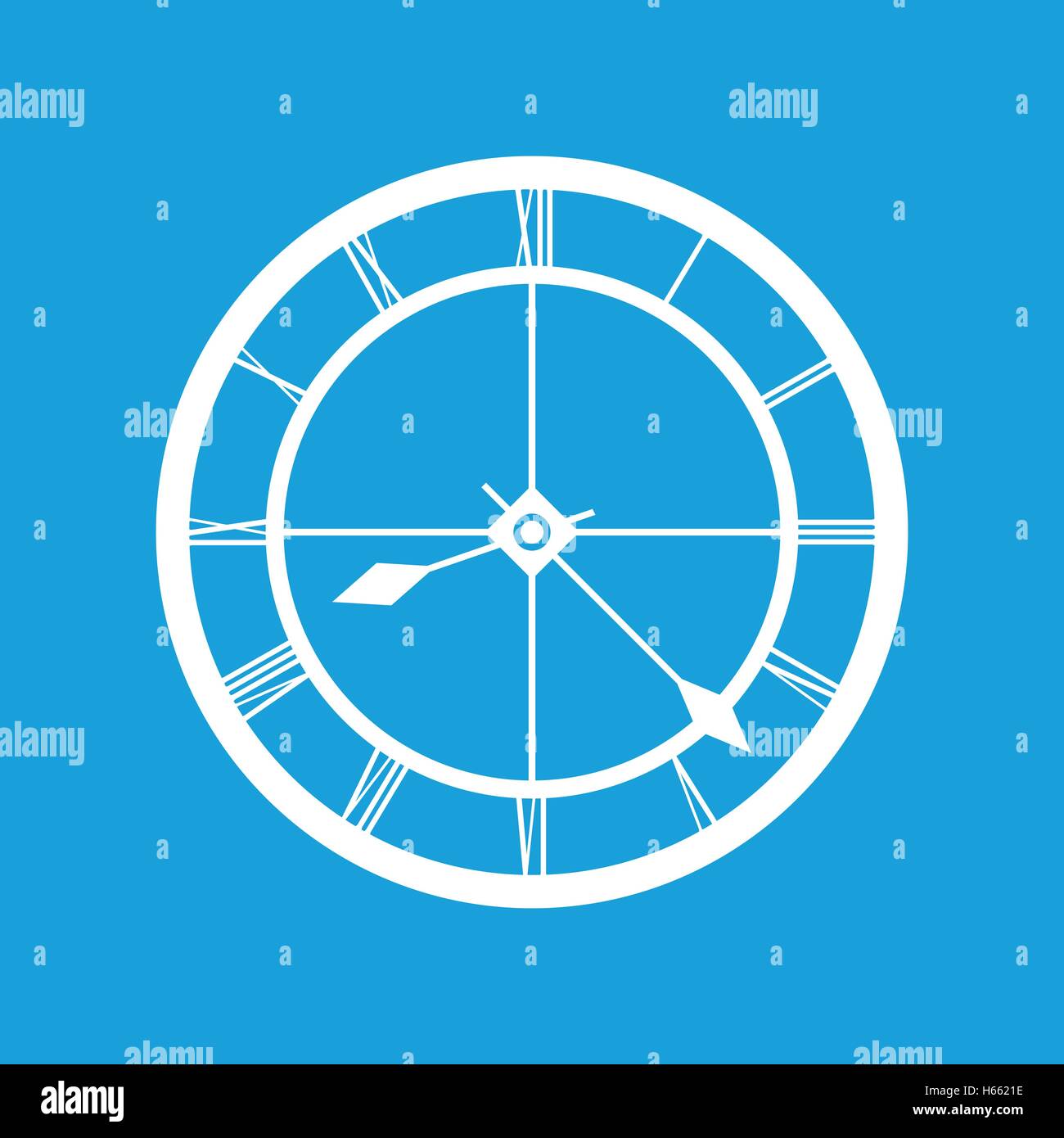 Clock white icon Stock Vector Image & Art - Alamy