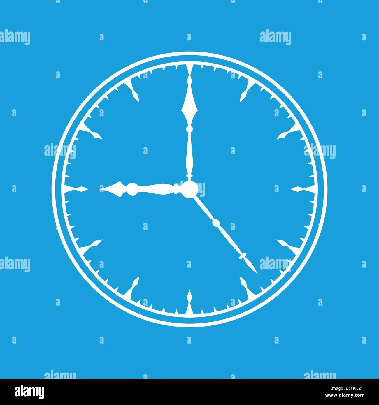 Clock white icon Stock Vector Image & Art - Alamy