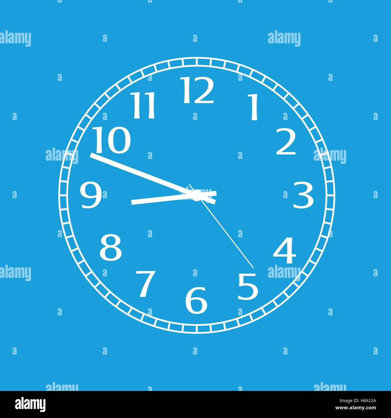 Clock white icon Stock Vector Image & Art - Alamy