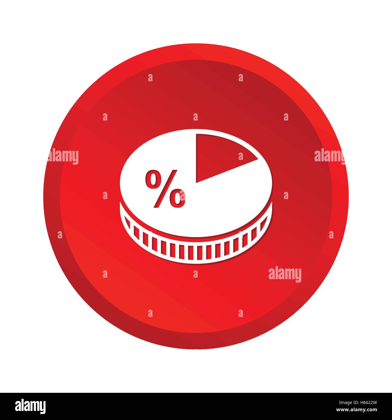 Pie chart red icon Stock Vector Image & Art - Alamy