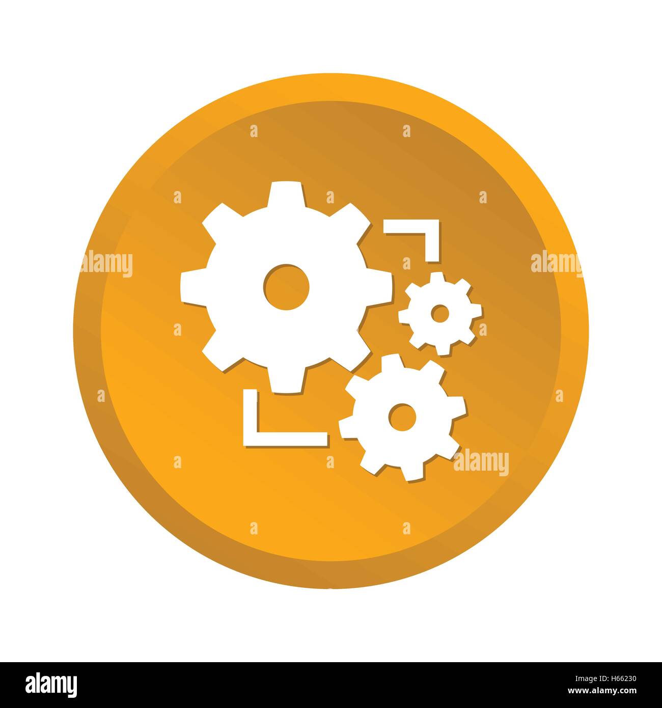 Gear yellow icon Stock Vector Image & Art - Alamy