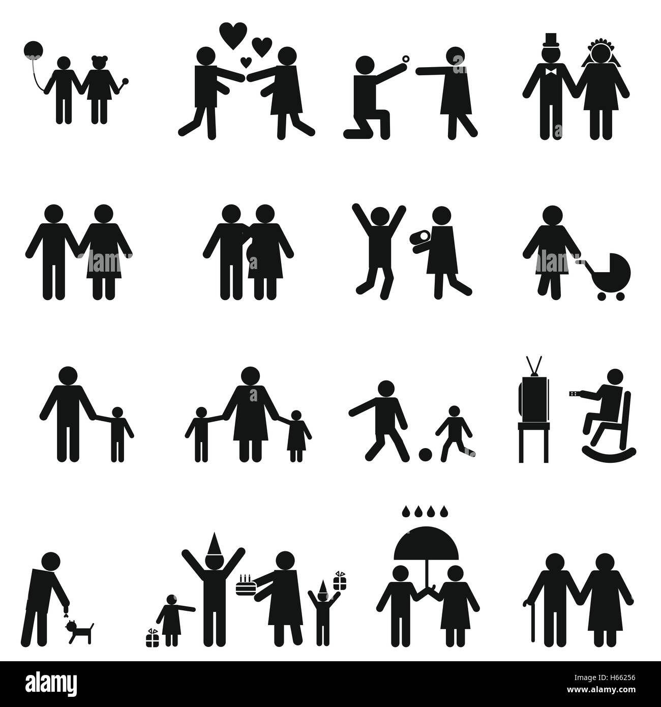 Family icons set Stock Vector Image & Art - Alamy