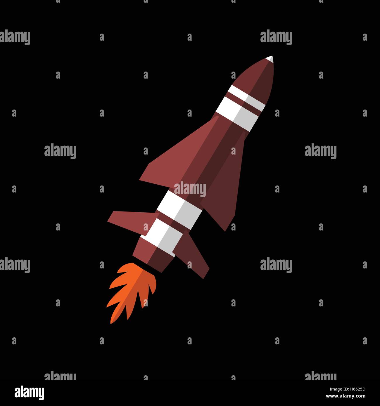 Rocket flat sign Stock Vector Image & Art - Alamy