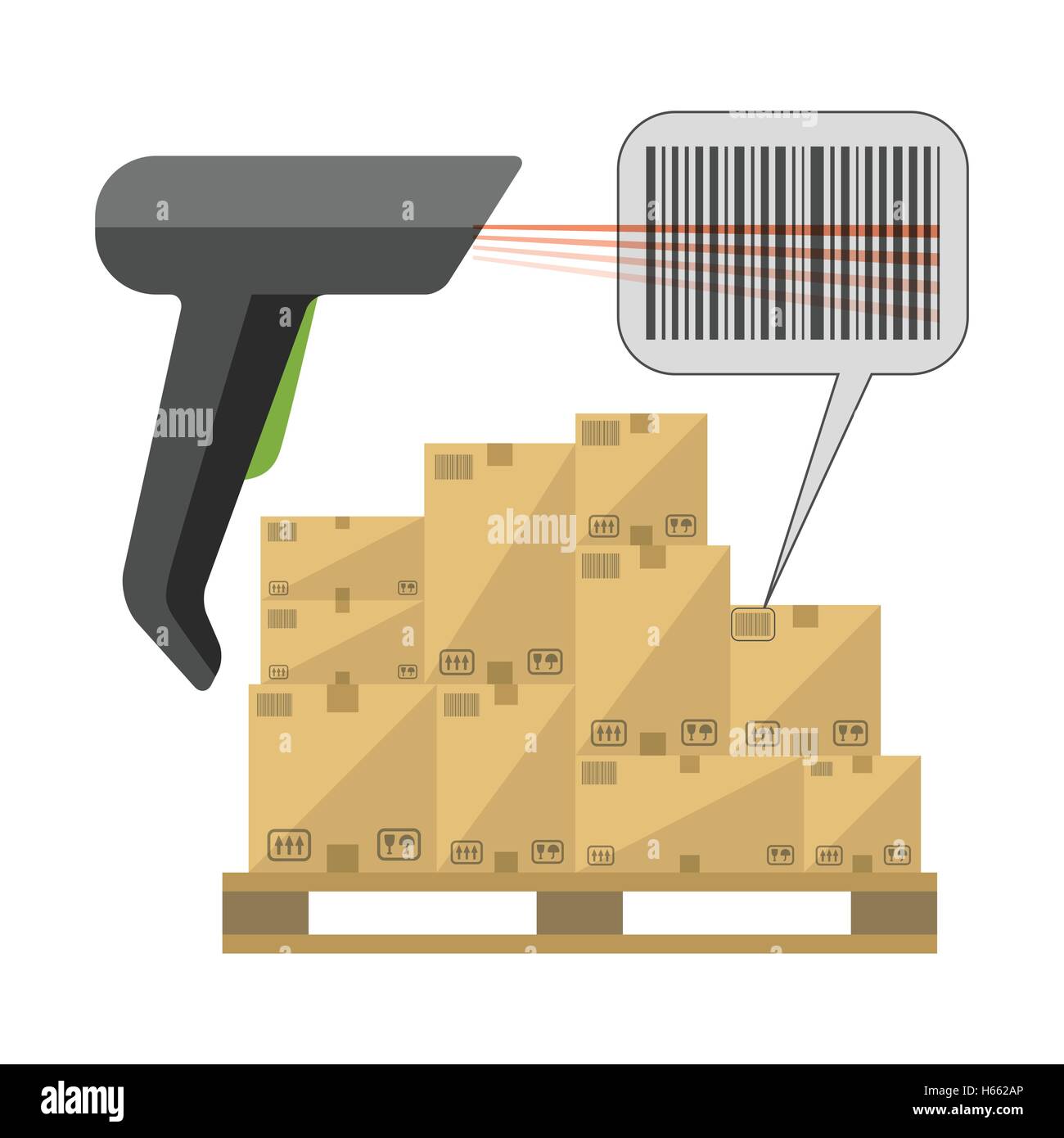 Code reader with boxes Stock Vector Image & Art - Alamy