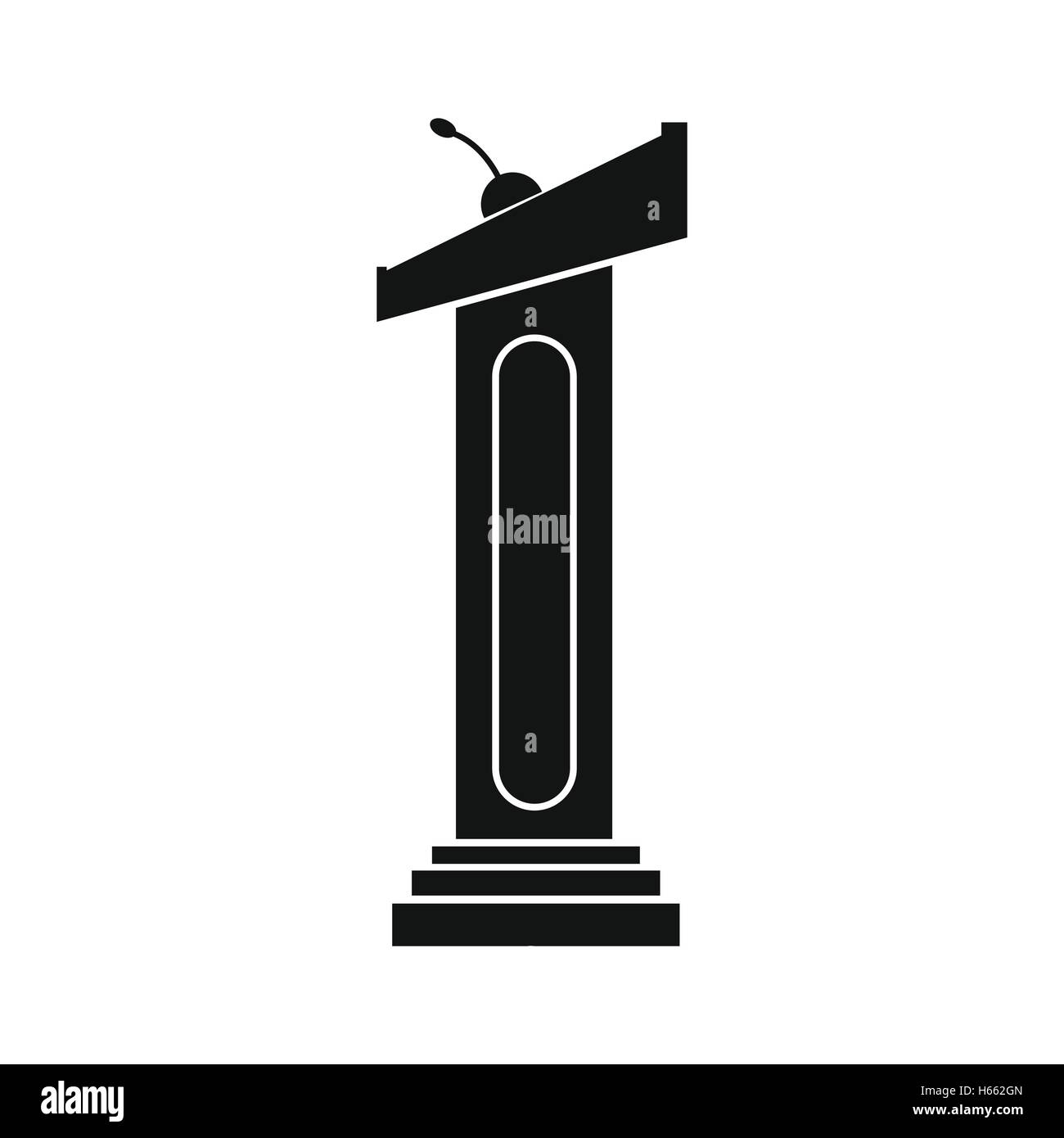 Tribune Black Icon Stock Vector Image And Art Alamy