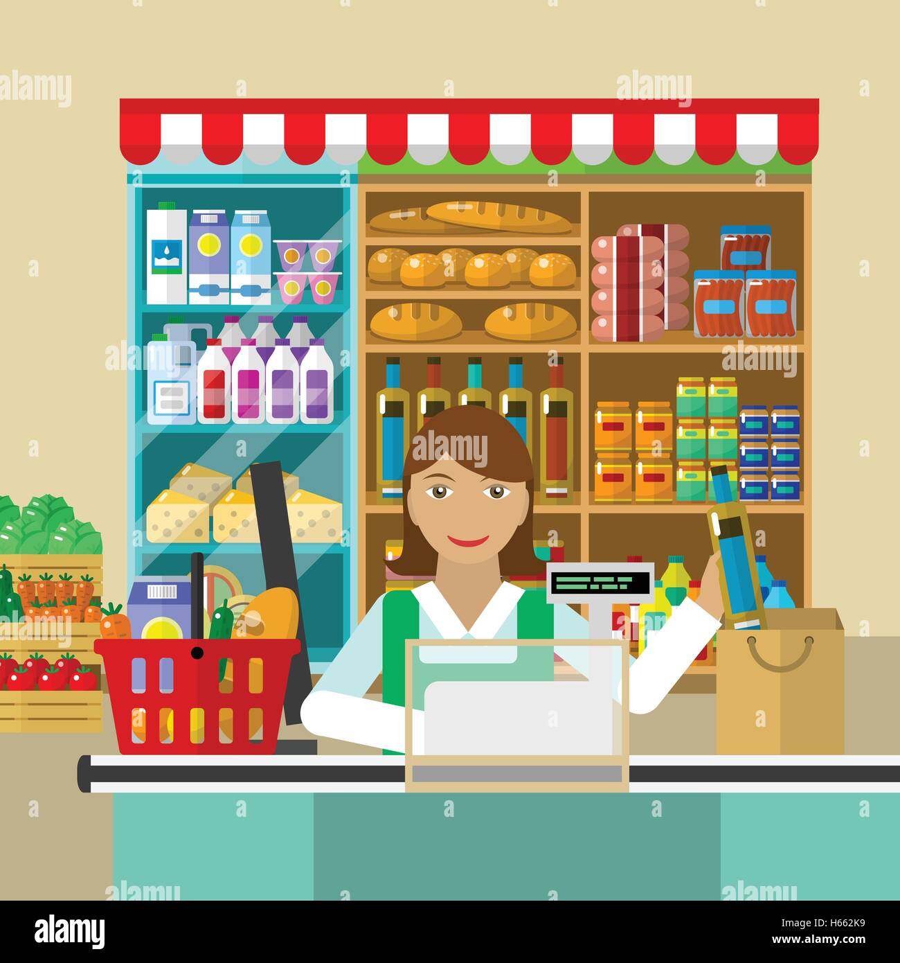 Shop, seller of products Stock Vector Image & Art - Alamy
