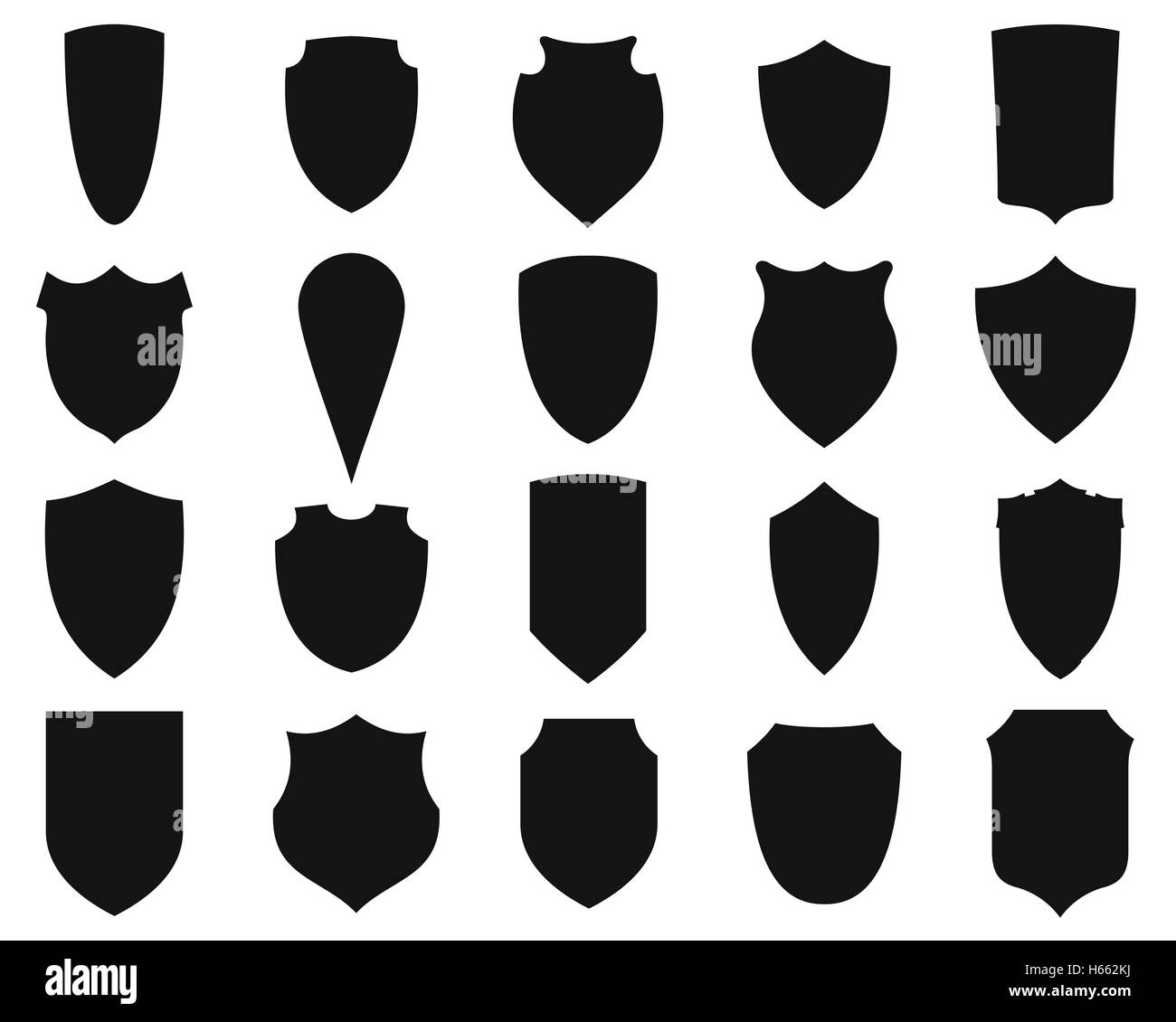 Shields silhouettes set Stock Vector Image & Art - Alamy
