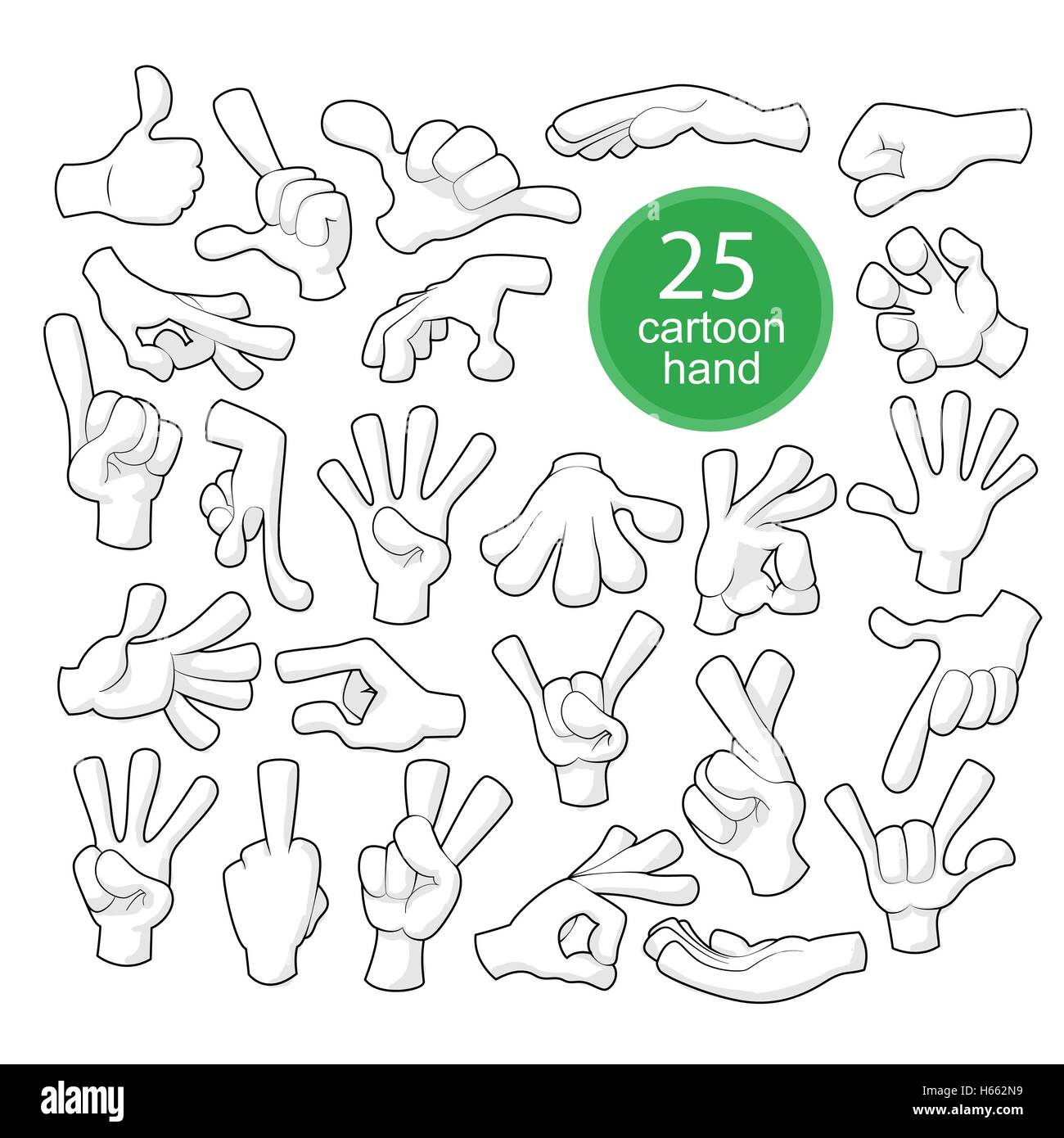 Comics Cartoon Hands Stock Vector Image & Art - Alamy