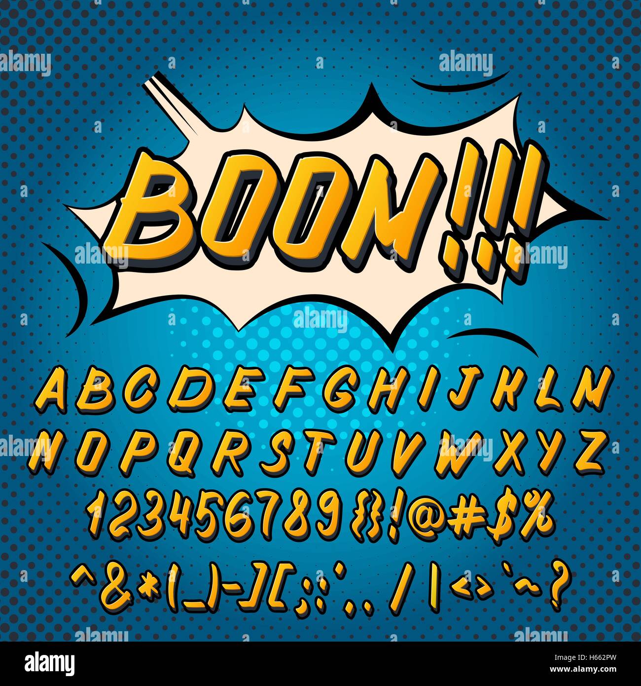 Comics style alphabet Stock Vector Image & Art - Alamy