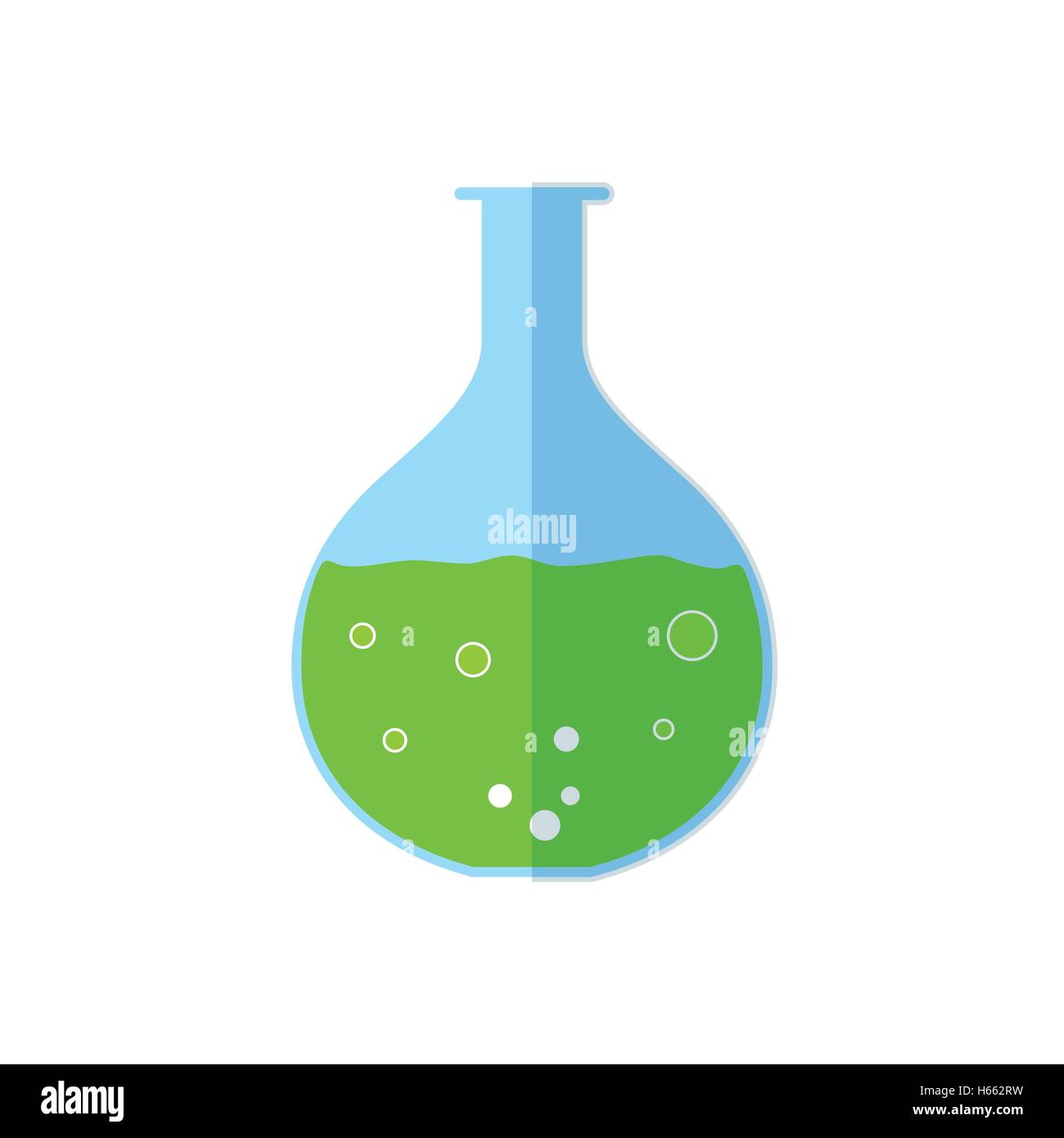Conical flask green chemical Cut Out Stock Images & Pictures - Alamy