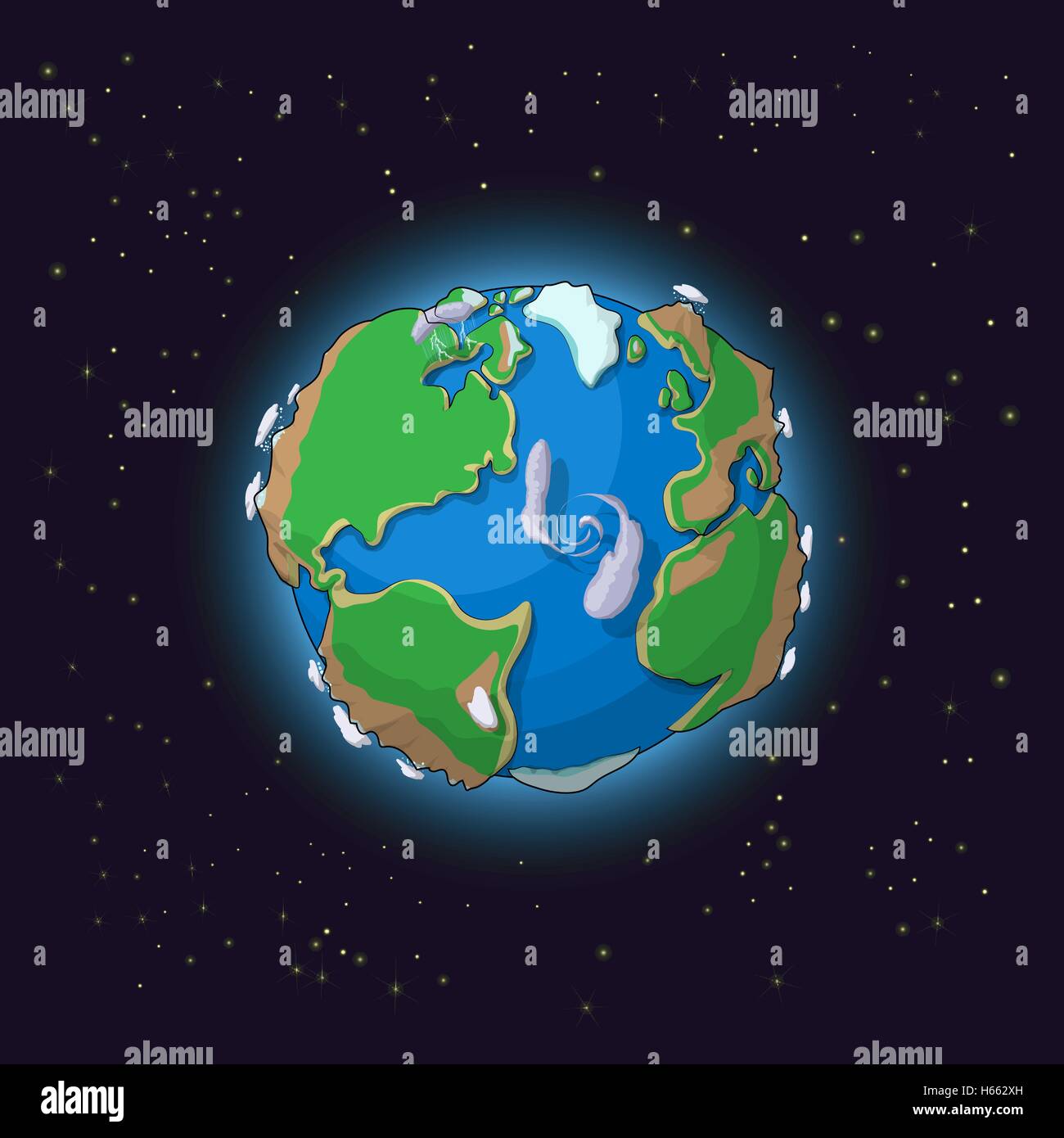 Cartoon earth hi-res stock photography and images - Alamy
