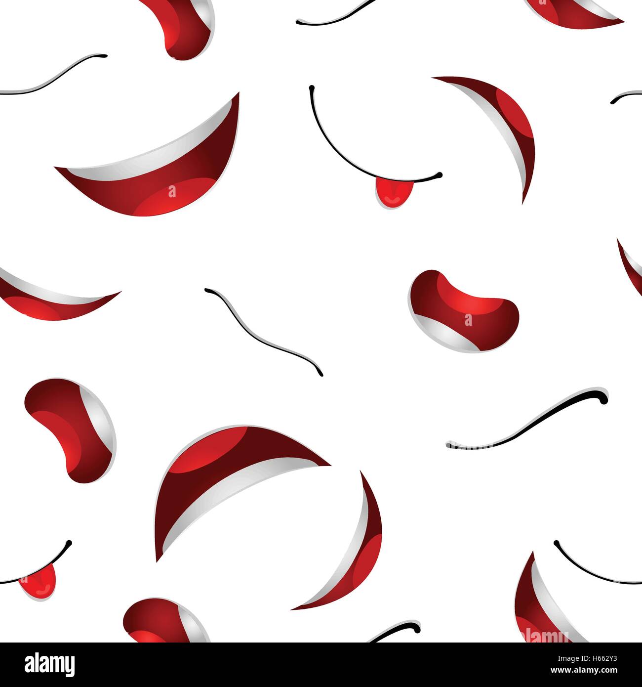 Cartoon mouths seamless pattern Stock Vector Image & Art - Alamy