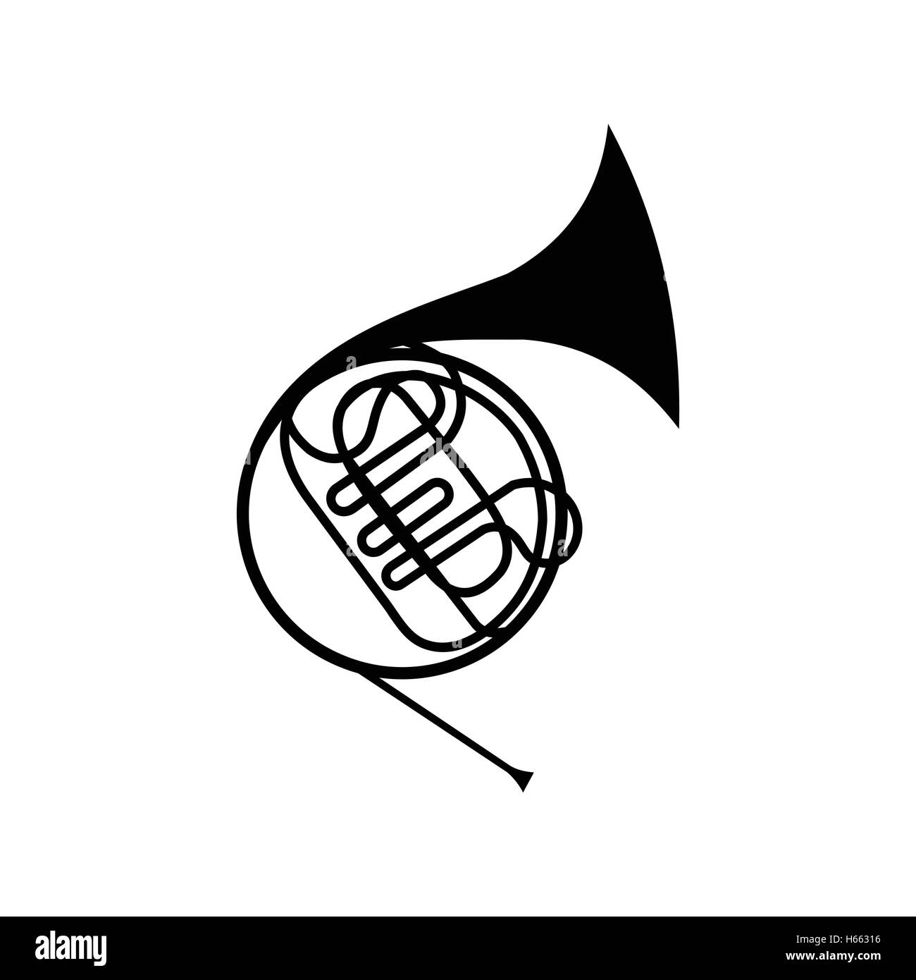 French horn icon Stock Vector Image & Art - Alamy