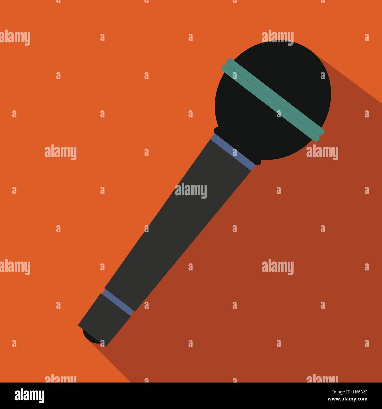 Microphone flat icon Stock Vector Image & Art - Alamy