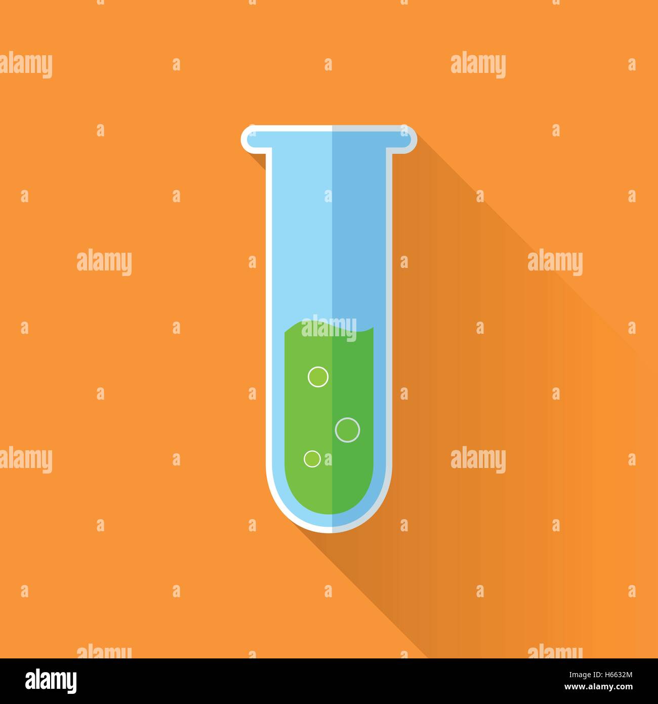 Test tube flat icon Stock Vector Image & Art - Alamy
