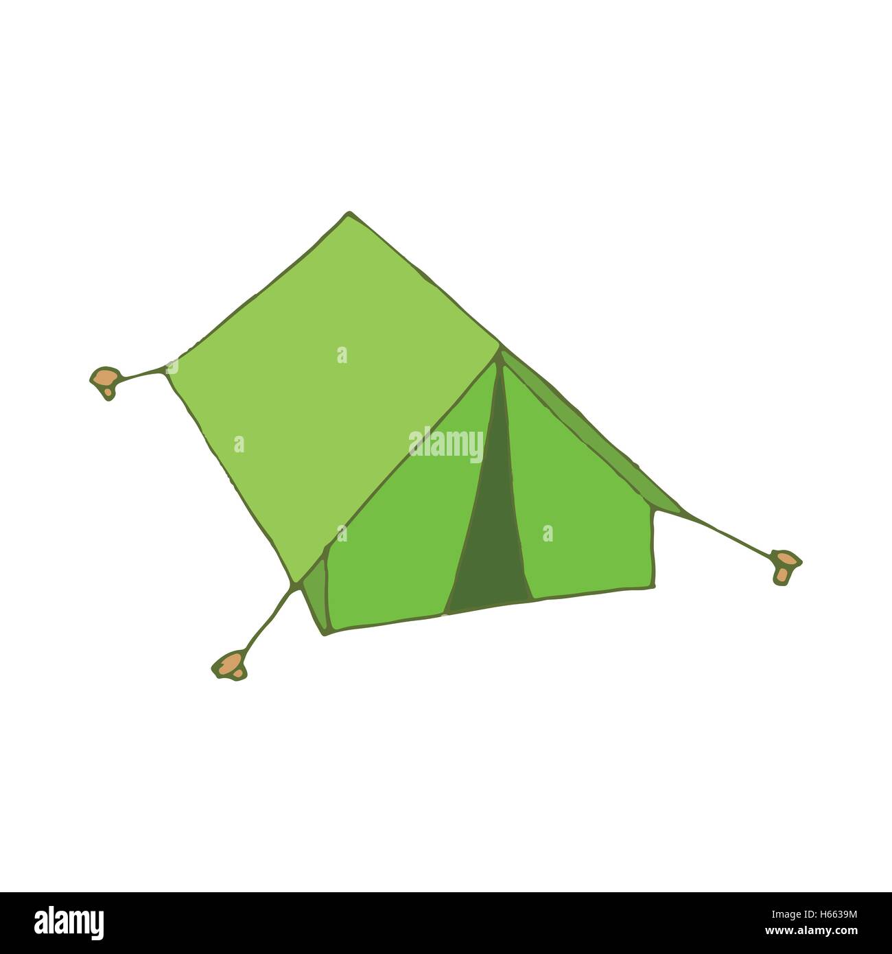 Green tent icon in cartoon style Stock Vector Image & Art - Alamy