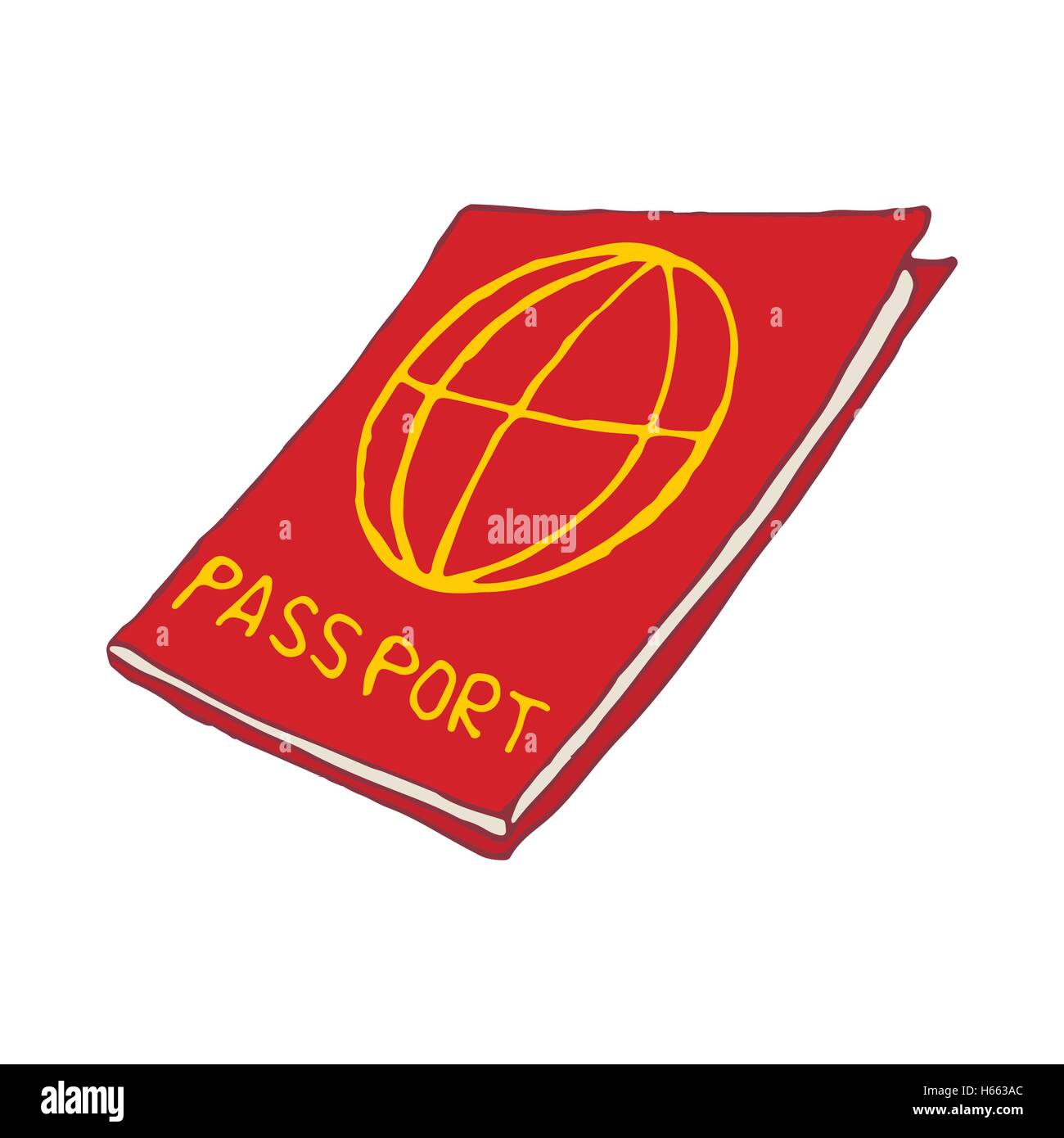 Red passport icon, cartoon style Stock Vector Image & Art - Alamy
