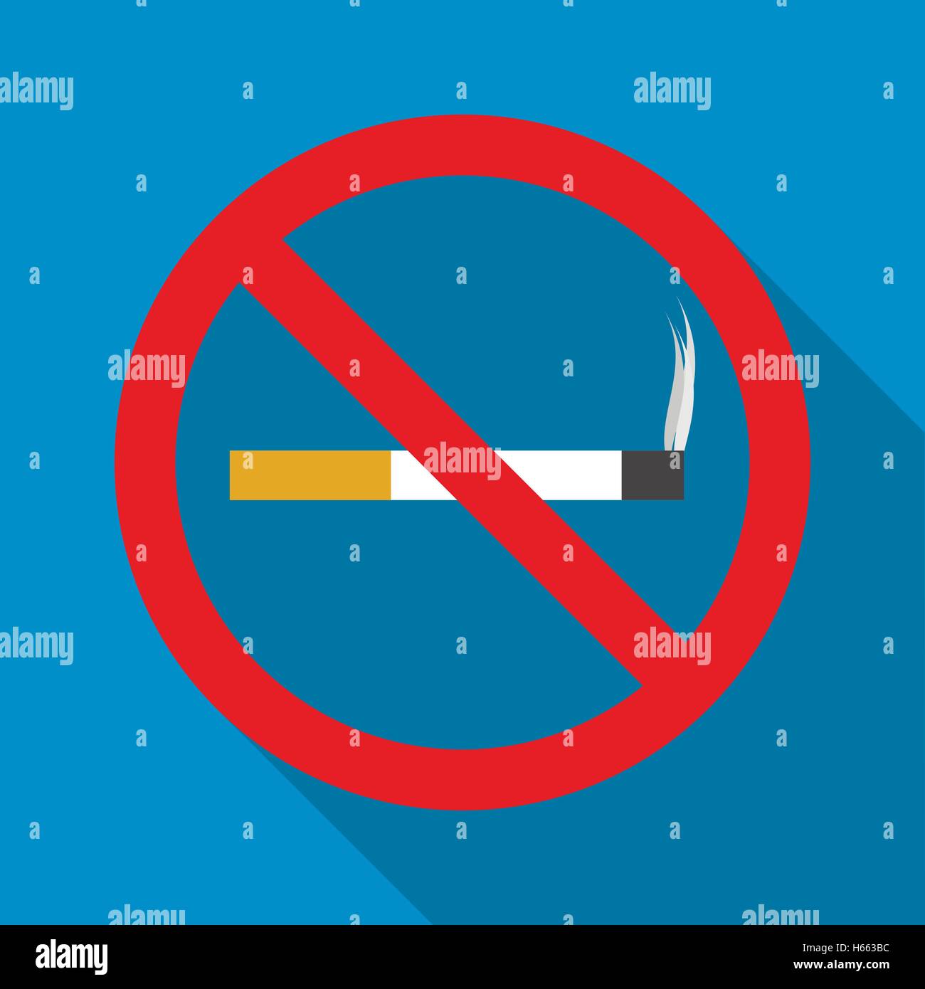 No smoking sign icon, flat style Stock Vector Image & Art - Alamy