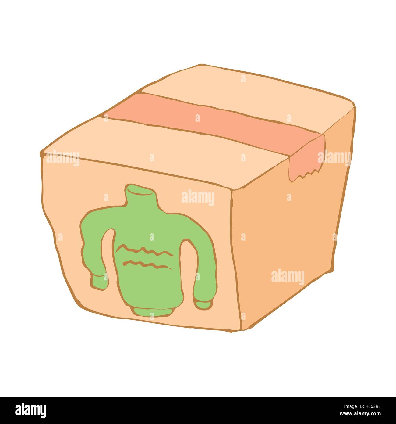 Box with donation clothes icon, cartoon style Stock Vector Image & Art ...