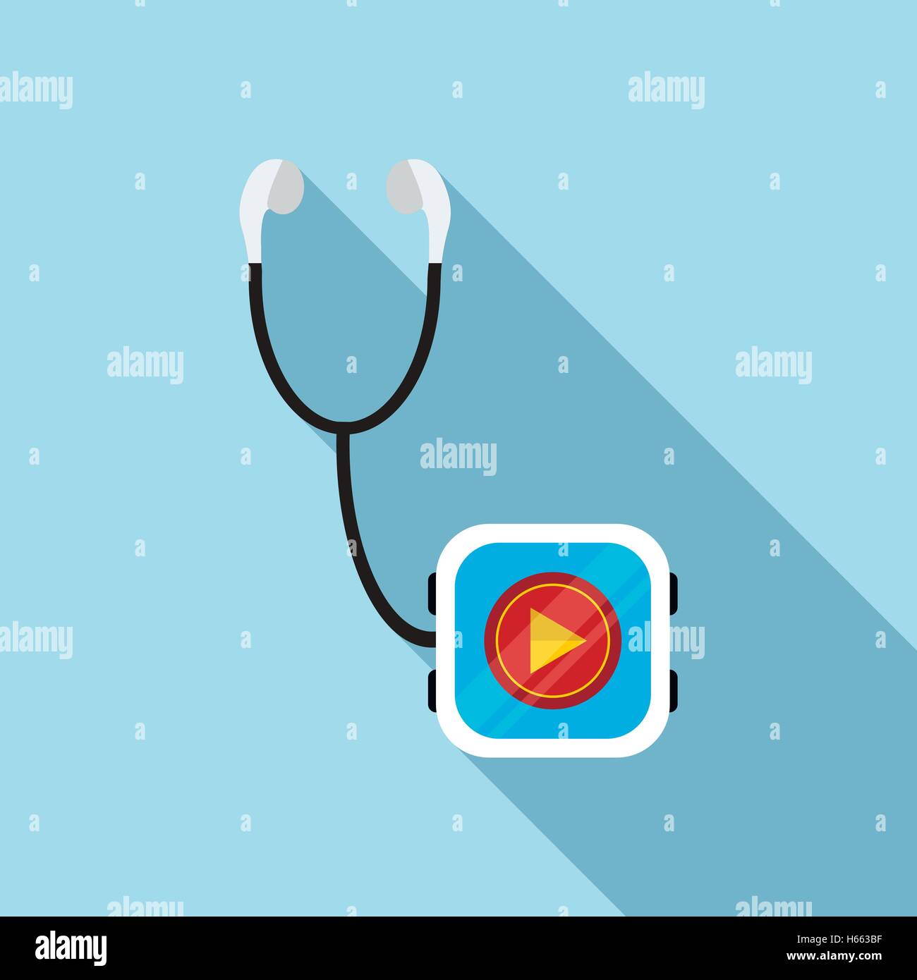 Media player icon, flat style Stock Vector Image & Art - Alamy