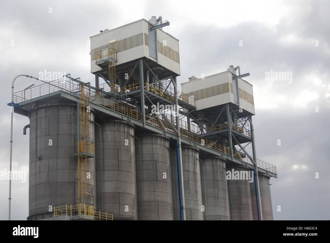 Factory buildings closeup Stock Photo - Alamy